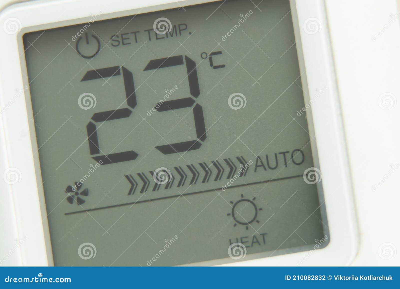 Remote Control Screen from the Air Conditioner with a Temperature of 23 ...