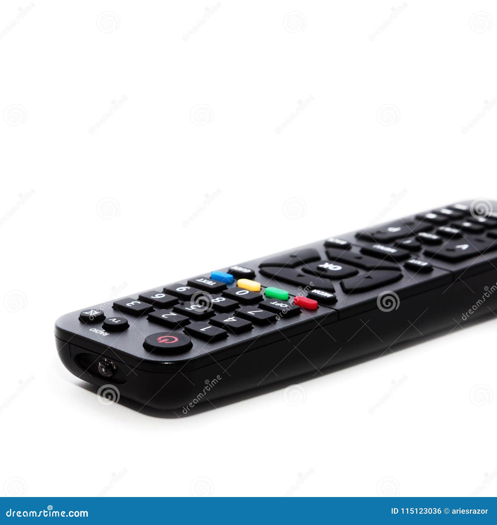 Remote control on white stock photo. Image of depth - 115123036
