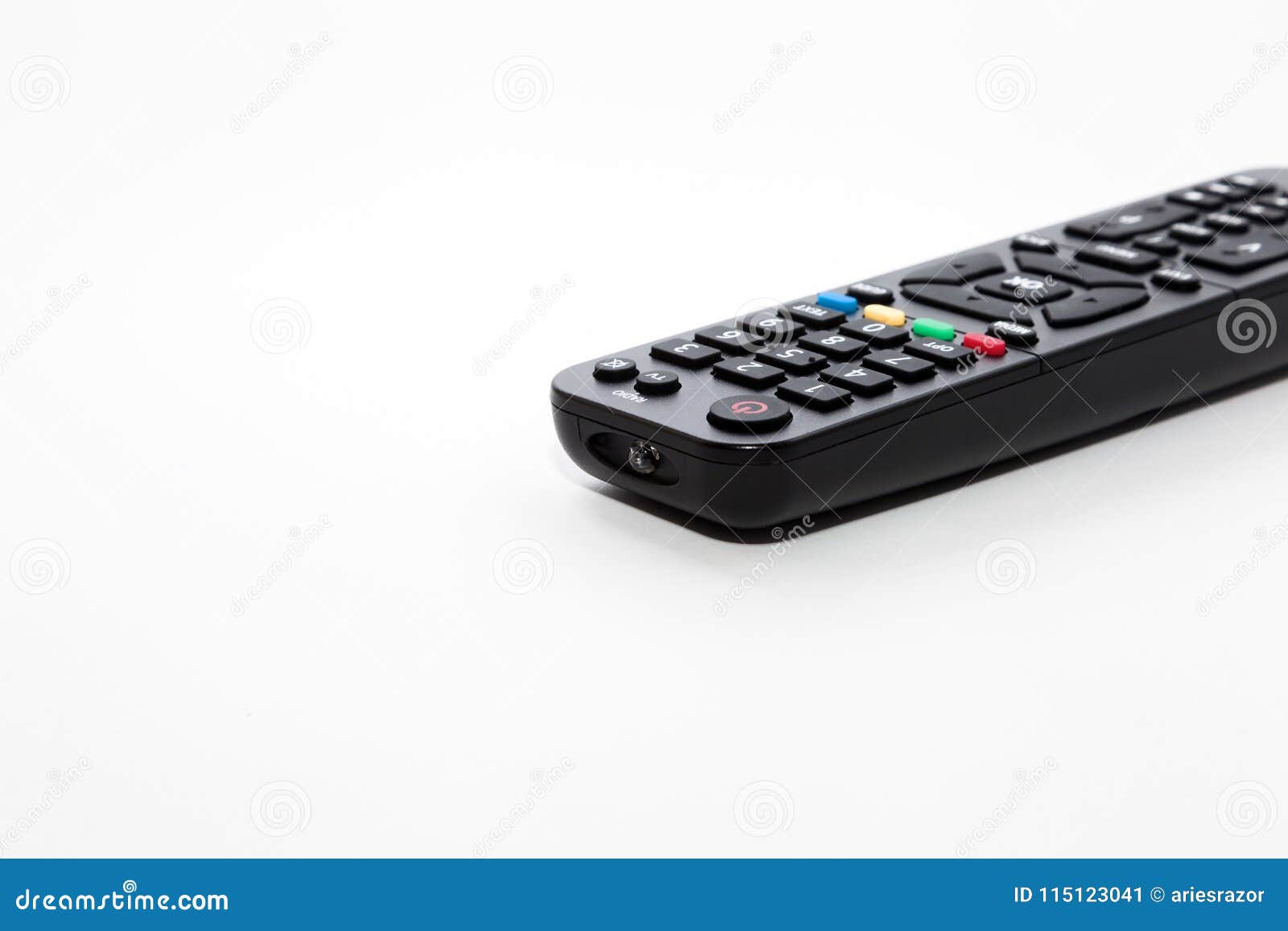 Remote control on white stock image. Image of channel - 115123041