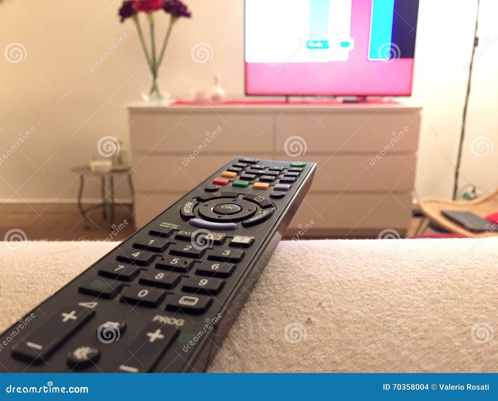 Remote Control an Television Stock Photo - Image of white, menu: 70358004