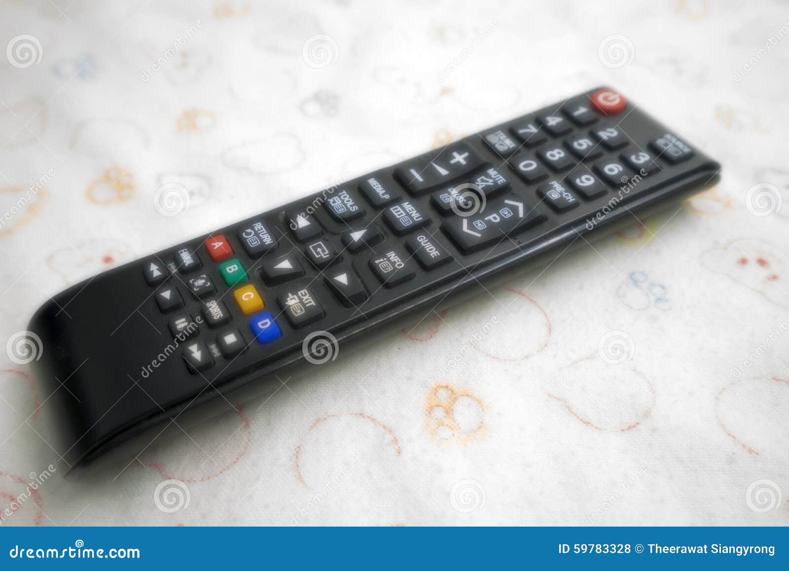 Remote Control Television Switch Off Reduce Energy Stock Photo - Image ...