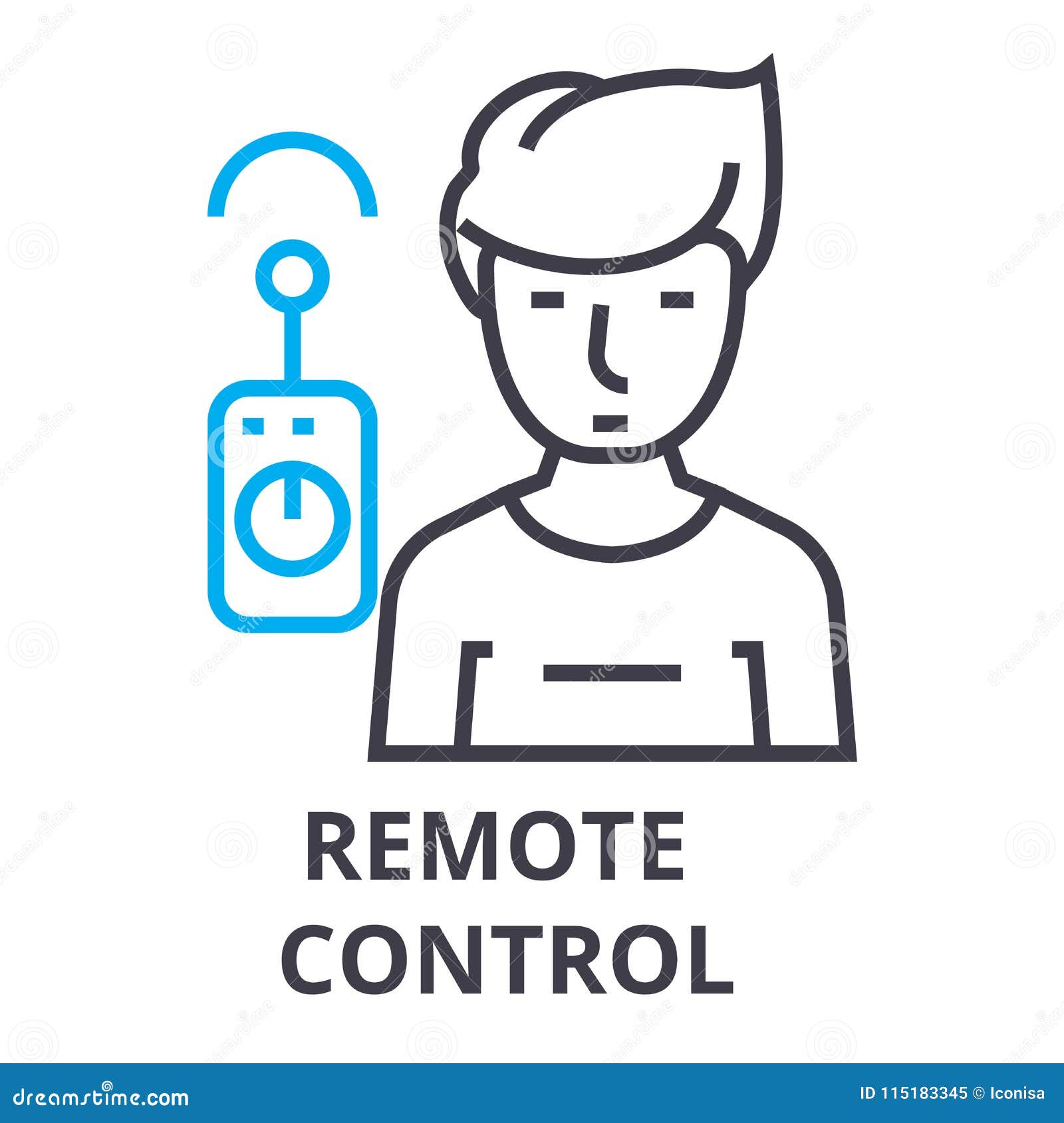 Remote Control Thin Line Icon, Sign, Symbol, Illustation, Linear ...