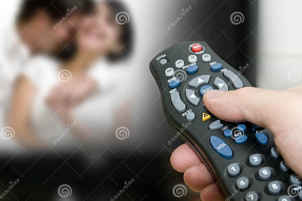 Remote control and tv stock image. Image of couple, device - 25649621