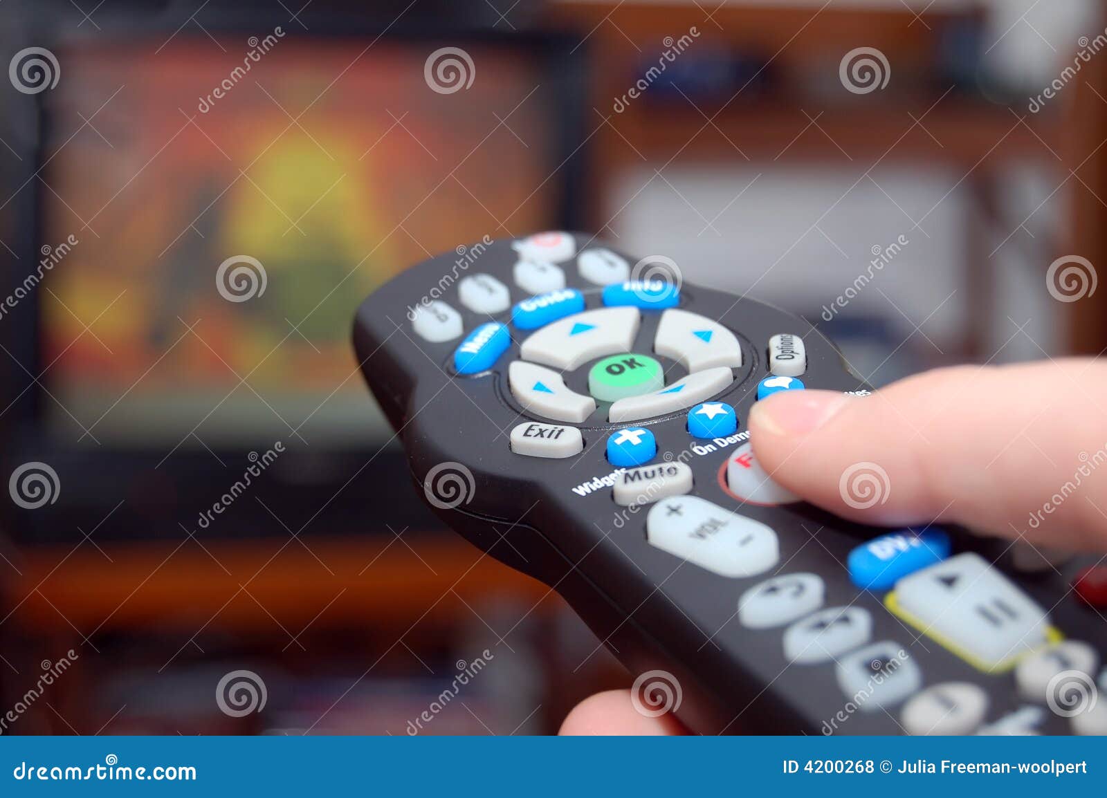 Remote control and TV stock photo. Image of play, relax - 4200268