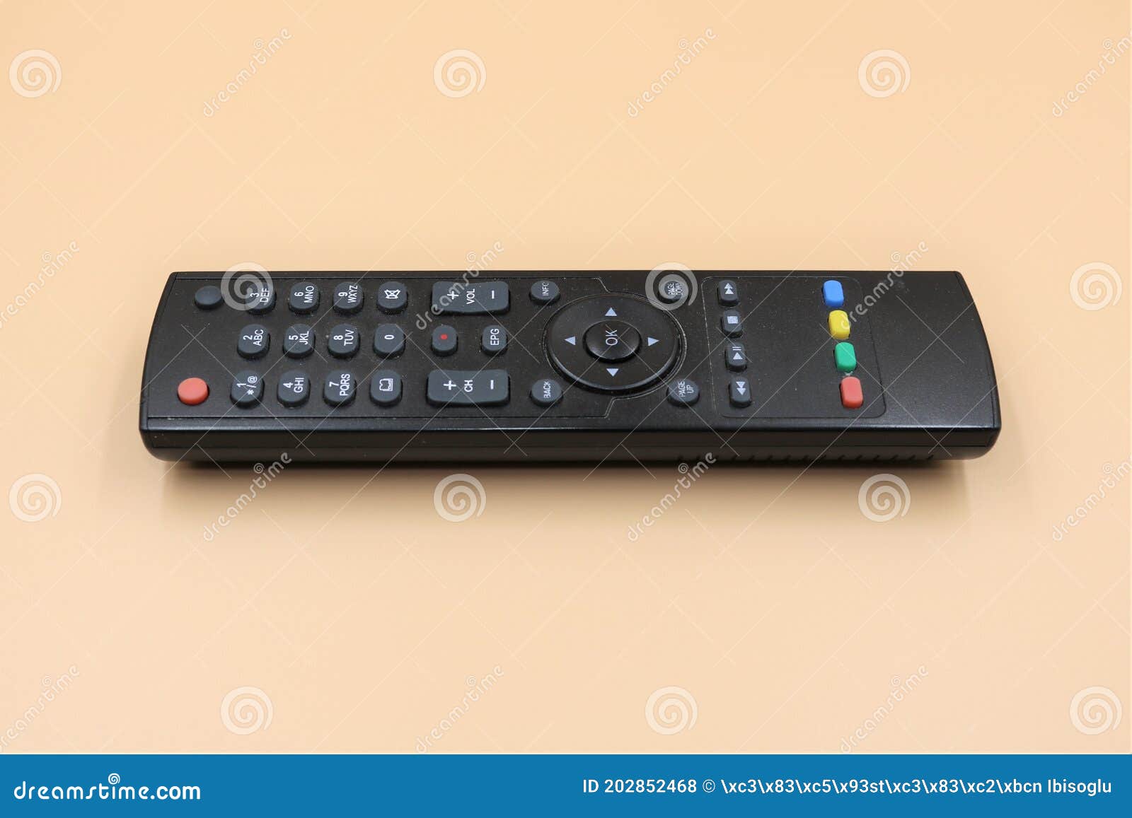 Remote Control for Tv on Background. Stock Photo - Image of objects ...