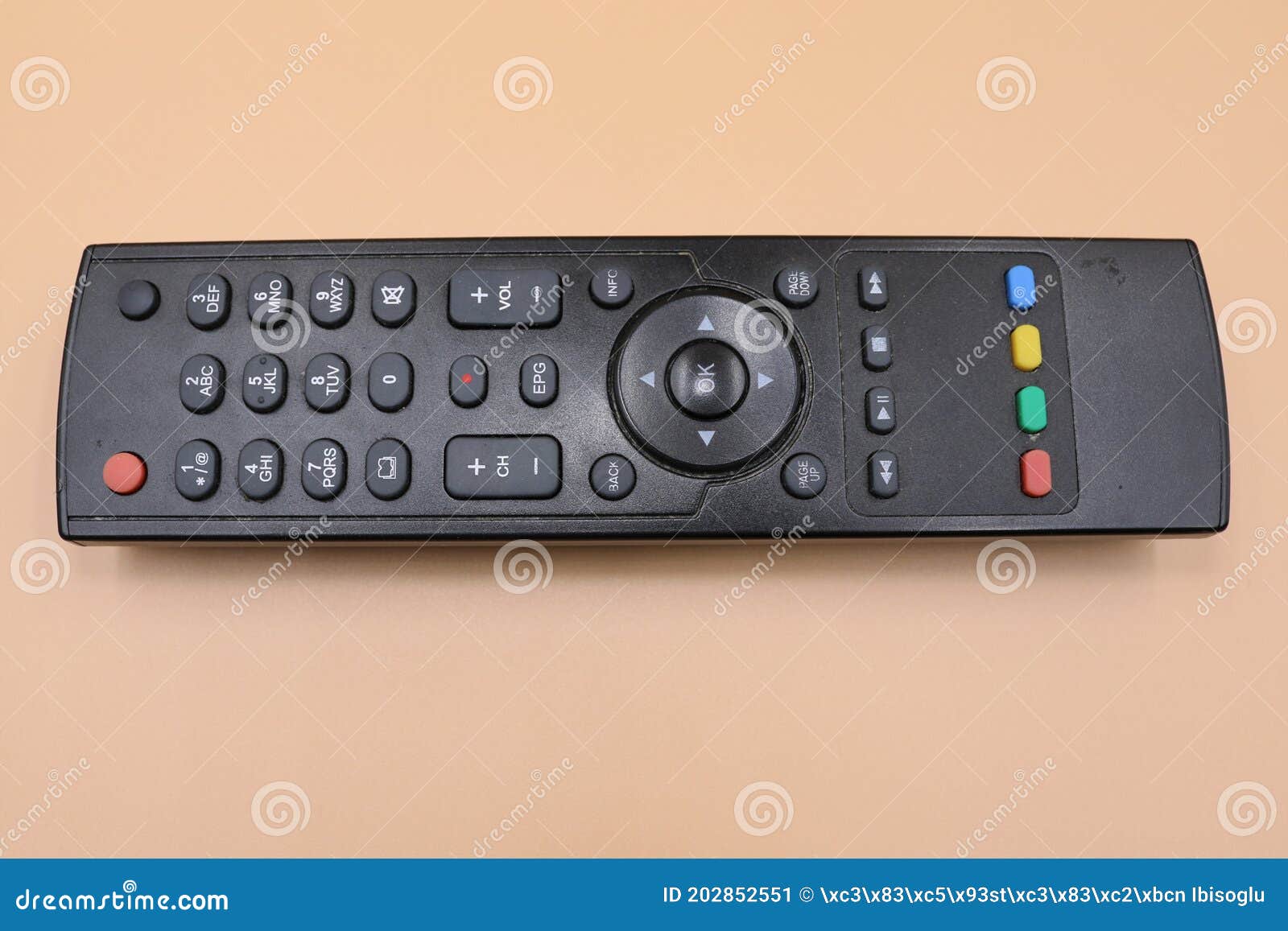 Remote Control for Tv on Background. Stock Image - Image of finger ...