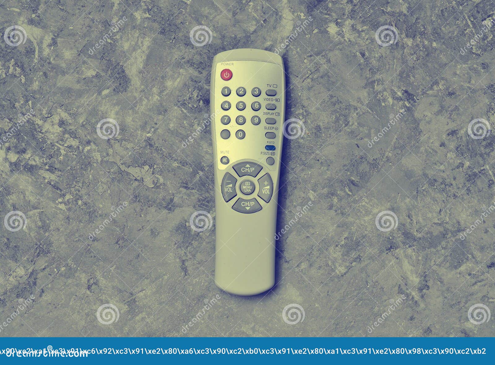 Remote Control from TV on a Concrete Table. Top View Stock Image ...