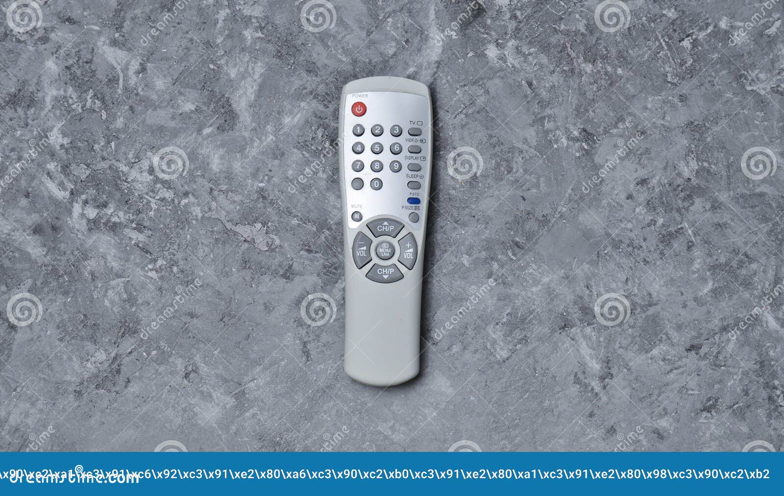 Remote Control from TV on a Concrete Table. Top View Stock Image ...