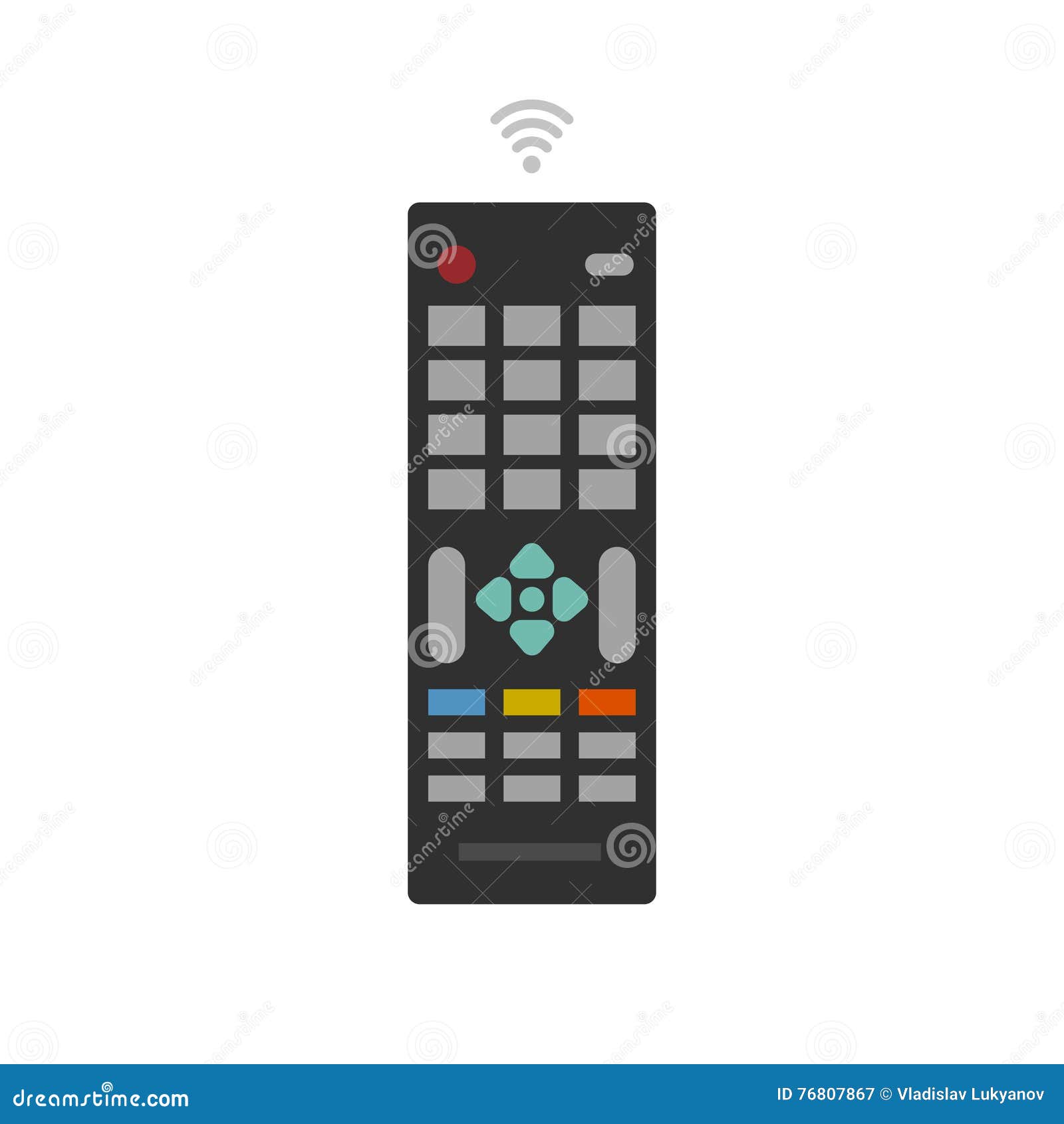 Remote Control from TV Device Vector Icon Stock Vector - Illustration ...