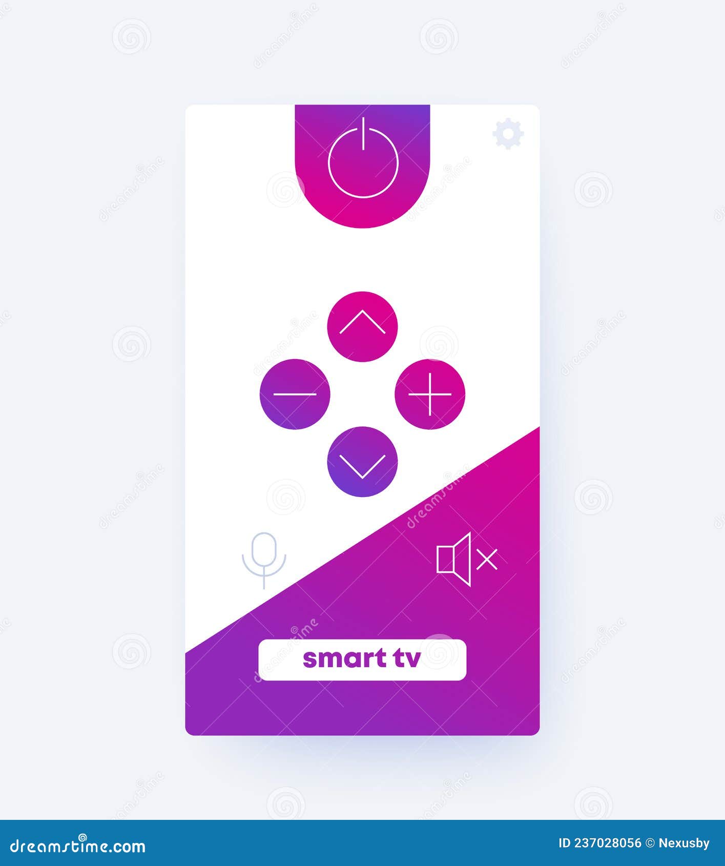Remote Control for Tv Mobile App Design Stock Vector - Illustration of ...
