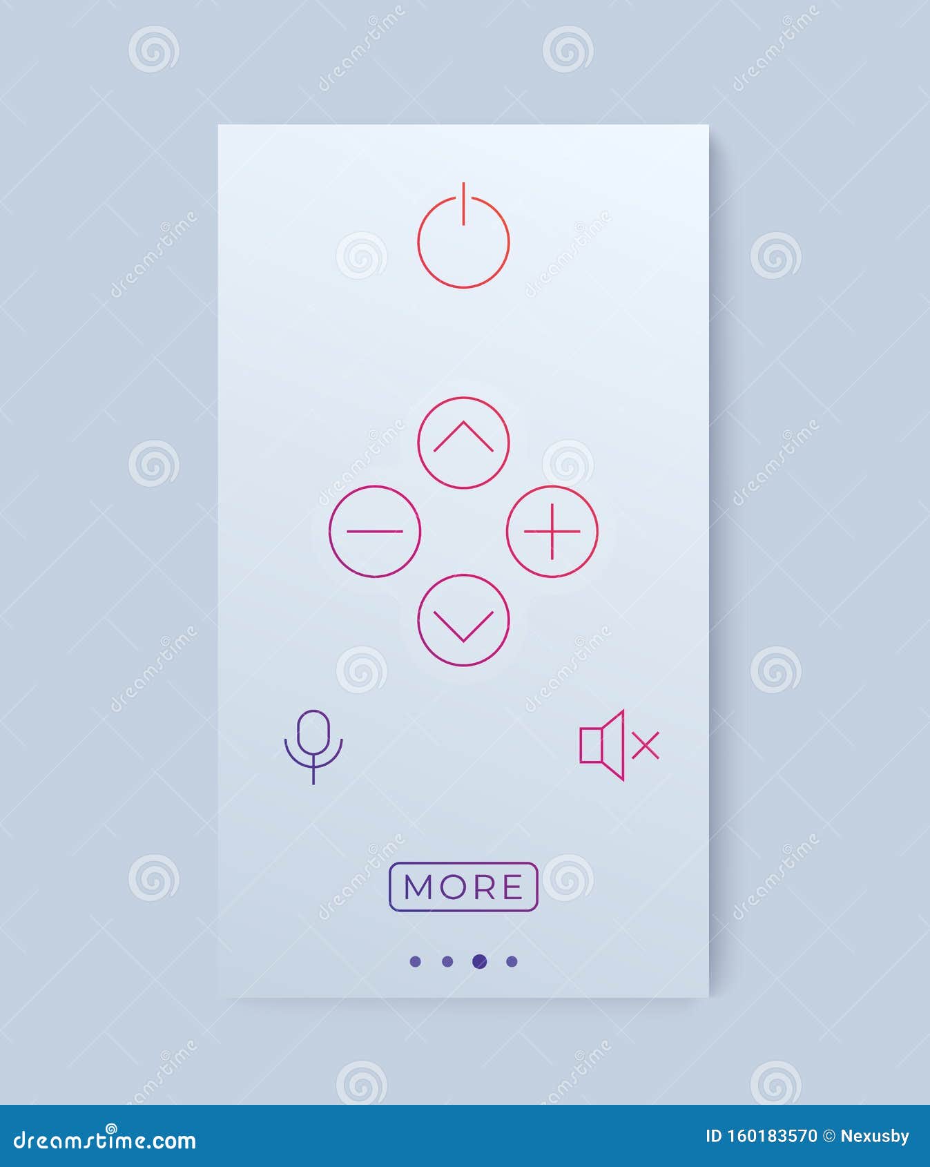 Remote Control for Tv Mobile App, Ui, Vector Stock Vector ...