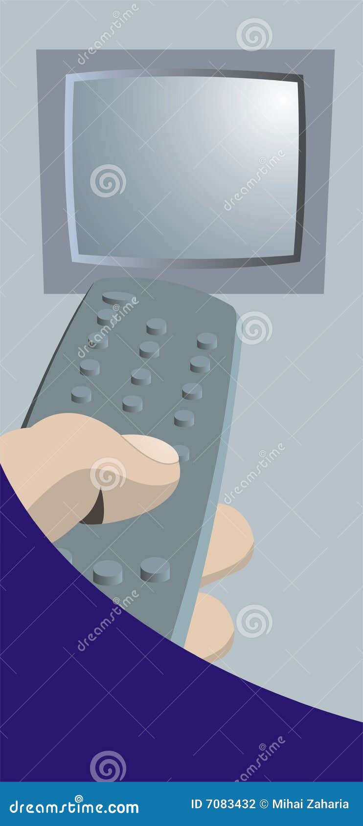 Remote Control and Tv Screen Stock Vector - Illustration of television ...