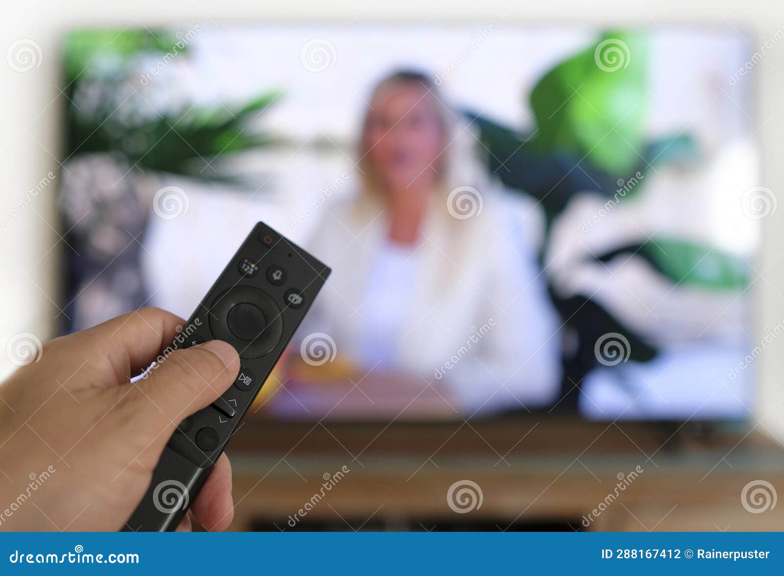 Remote Control and TV Screen Stock Photo - Image of button ...