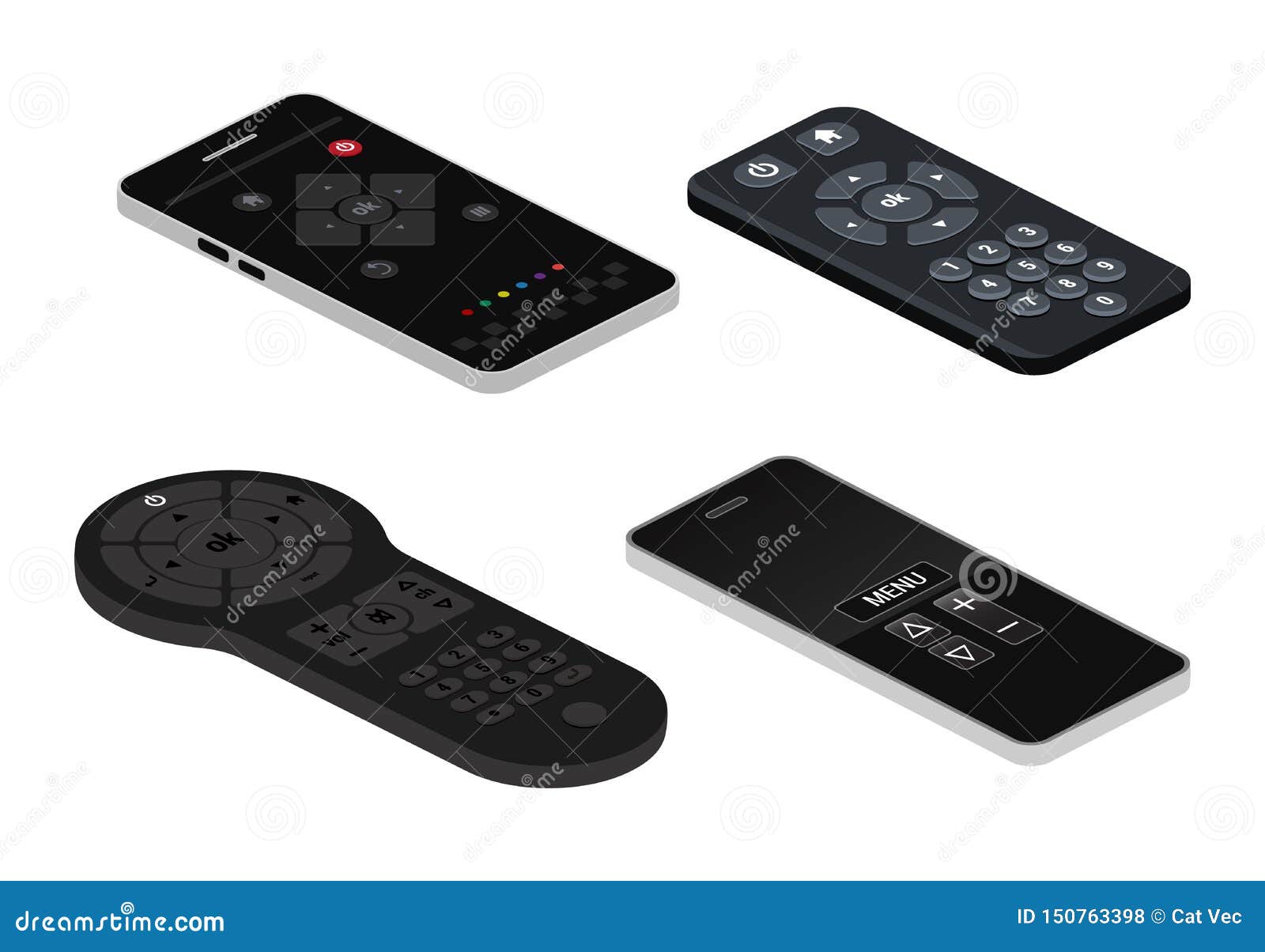 Remote Control Tv Vector Remoted Controller Television Channel ...