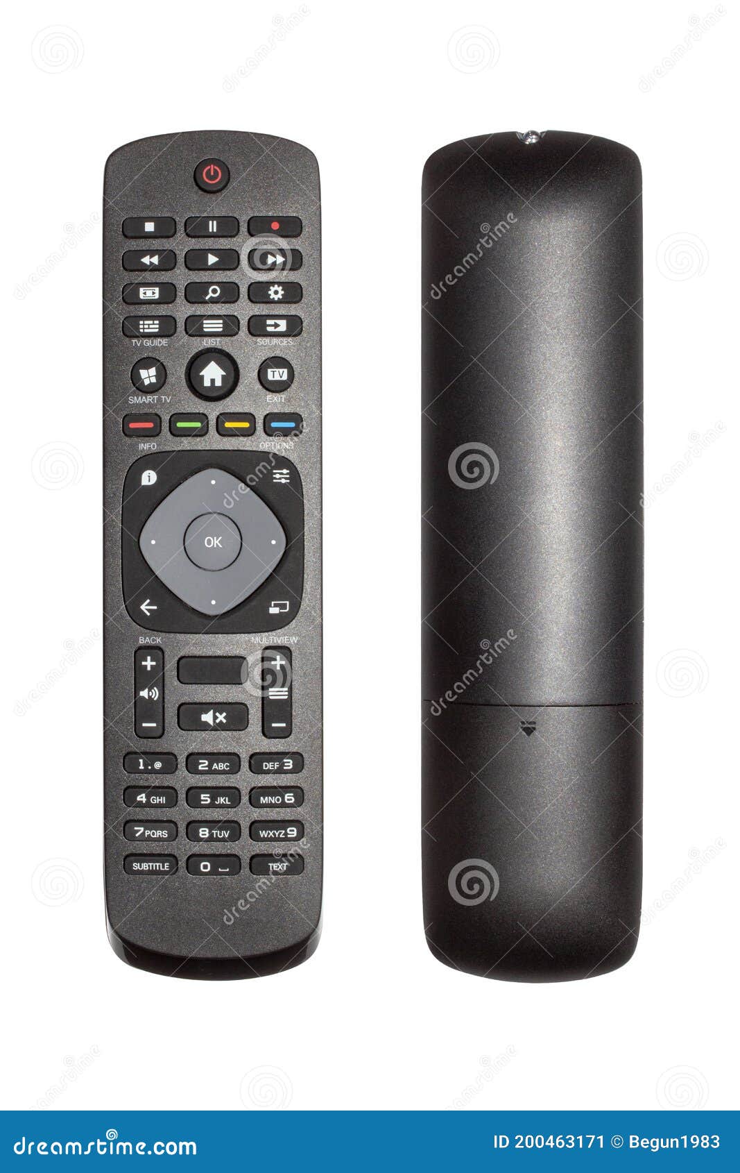 Remote Control for TV on a White Background.Remote Control for LCD TV ...
