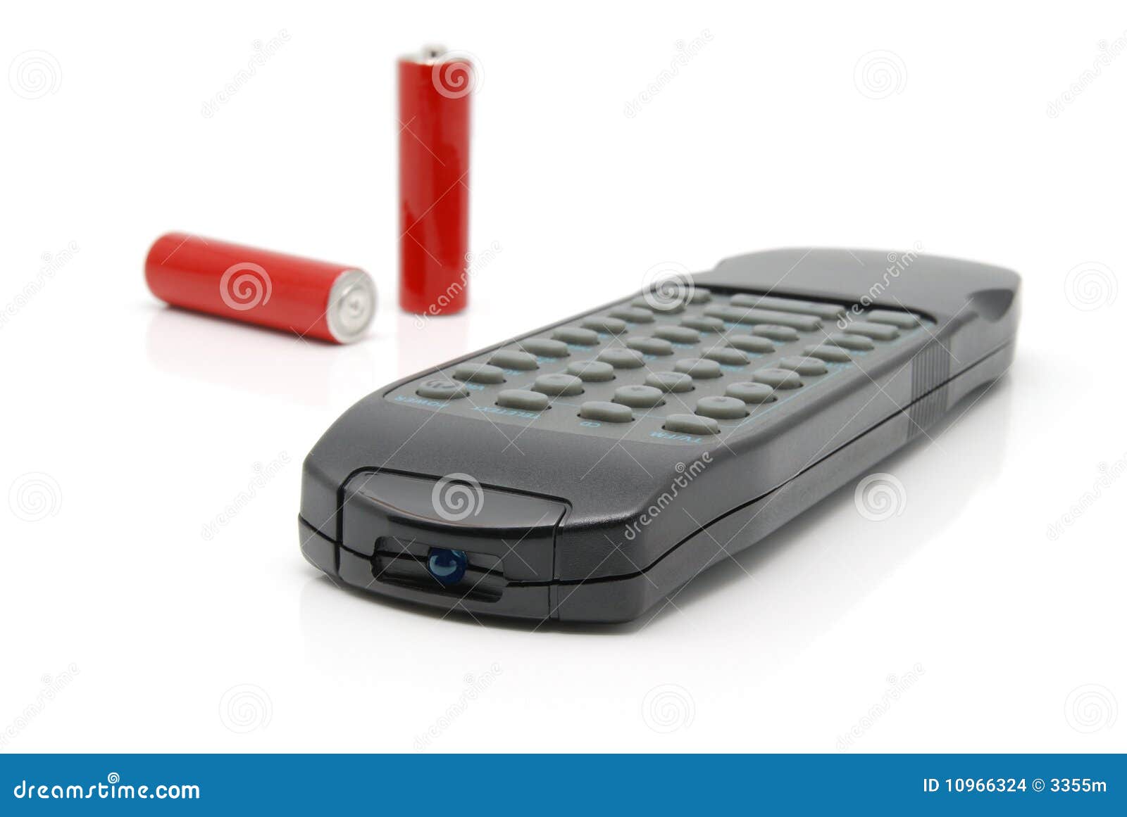 Remote Control and Two Batteries Stock Photo - Image of home, battery ...