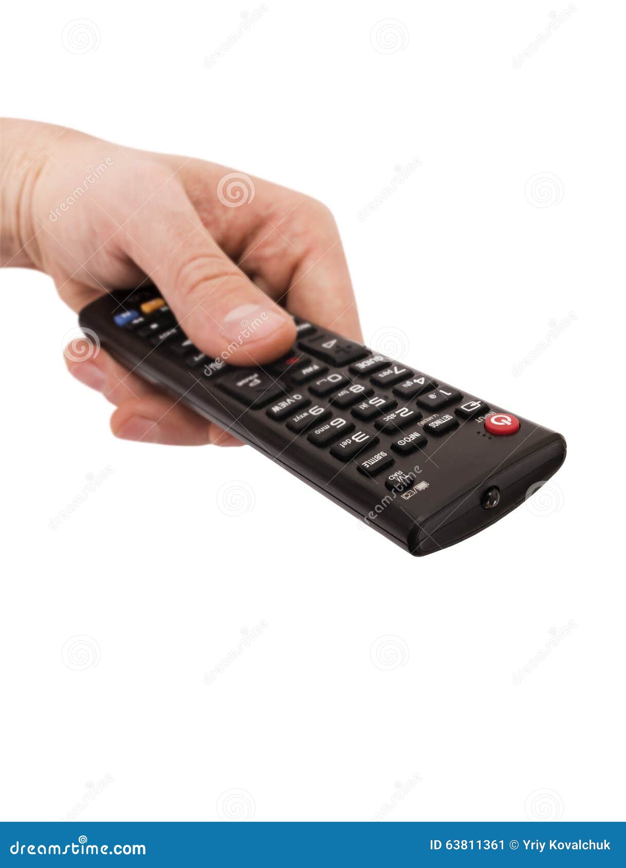 Remote Control Unit of Digital Receiver, Isolated on White Stock Image ...