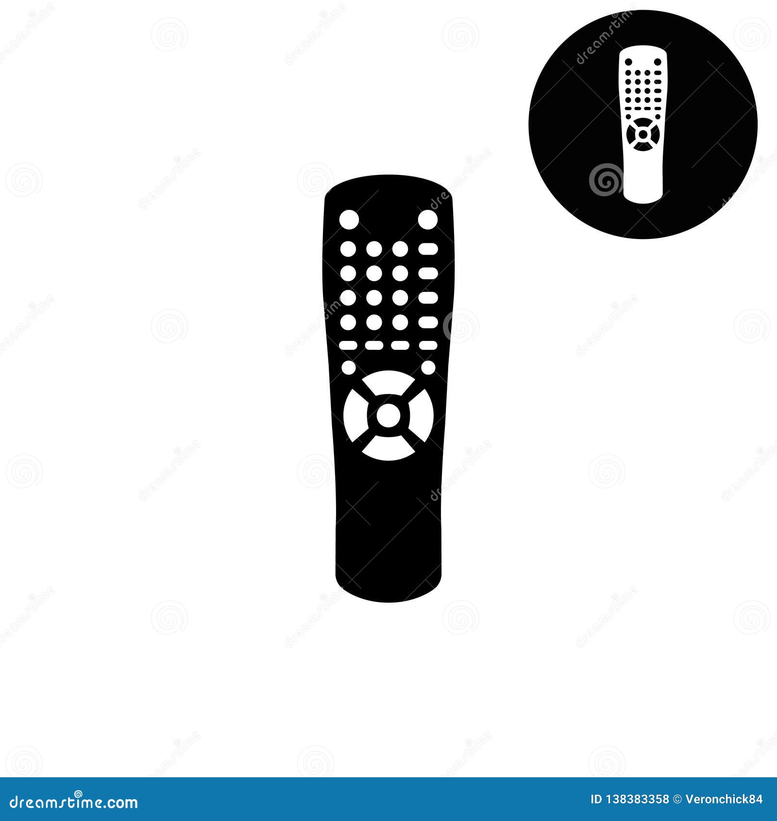 Remote Control - White Vector Icon Stock Vector - Illustration of ...