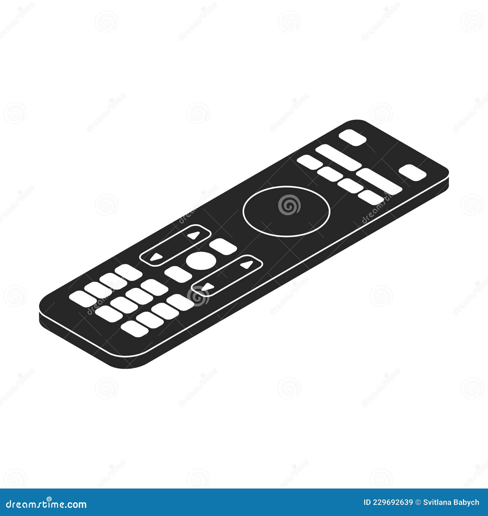 Remote Control Vector Icon. Black Vector Icon Isolated on White ...