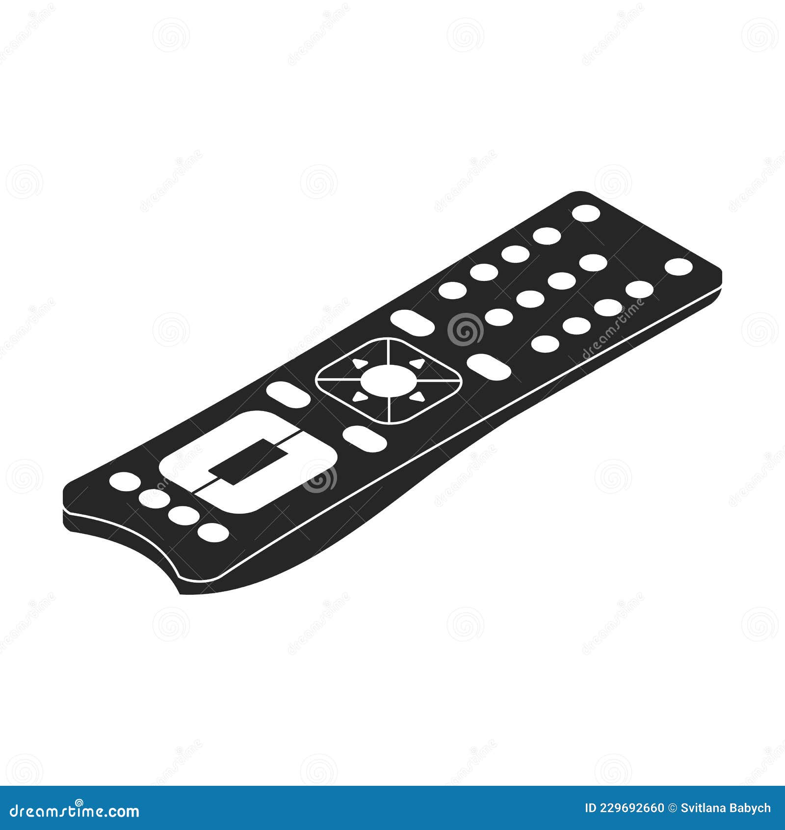 Remote Control Vector Icon. Black Vector Icon Isolated on White ...