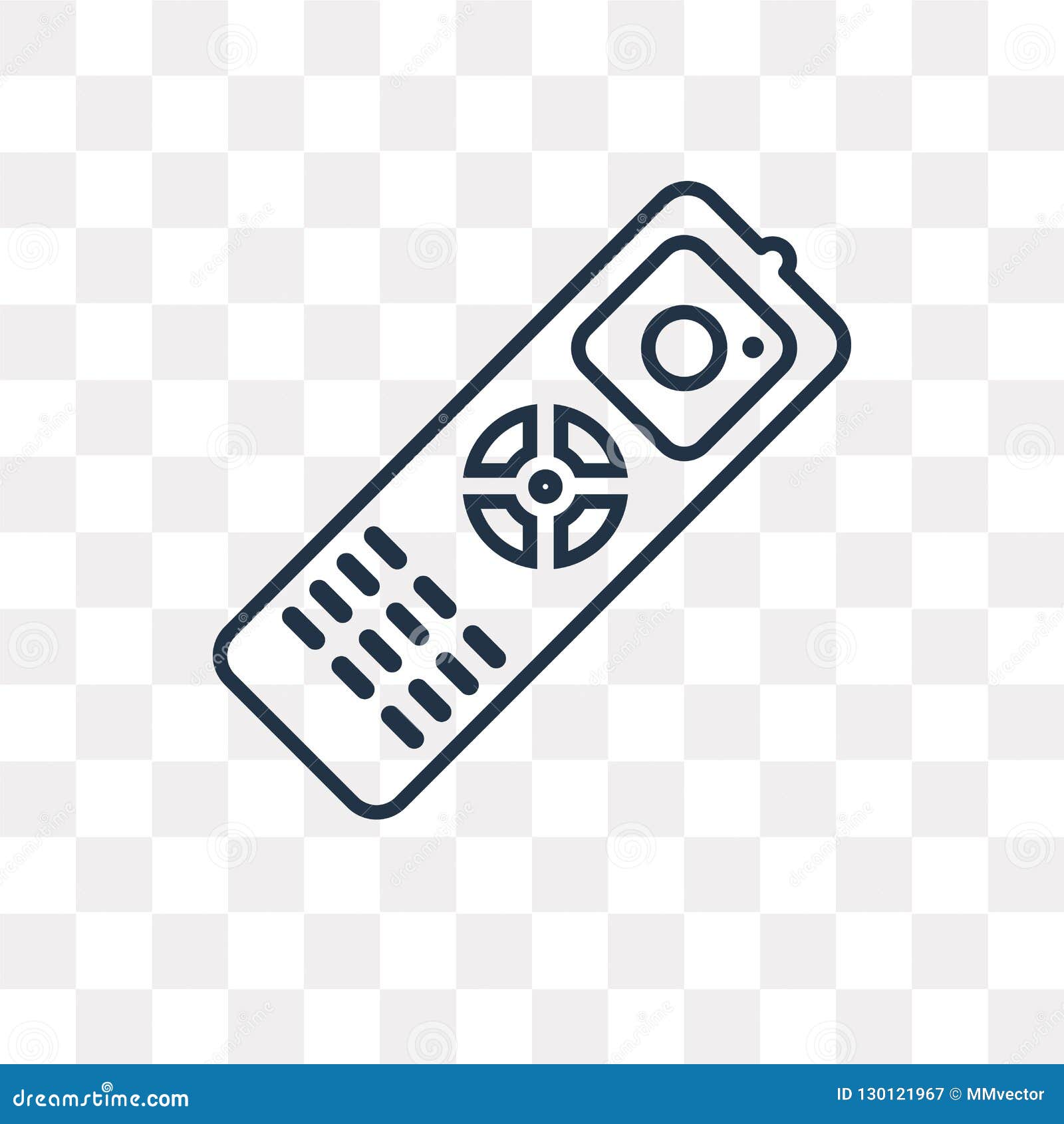 Remote Control Vector Icon Isolated on Transparent Background, L Stock ...