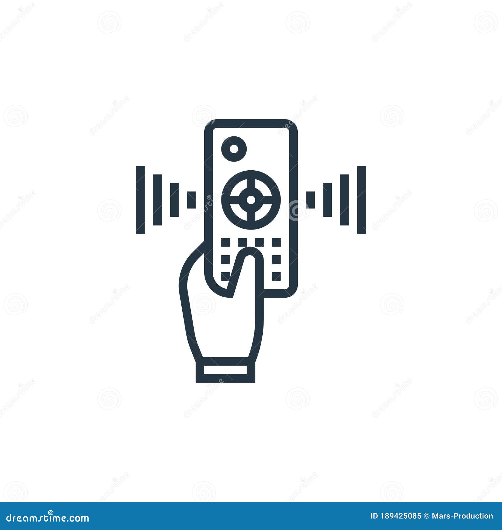 Remote Control Vector Icon Isolated on White Background. Outline, Thin ...