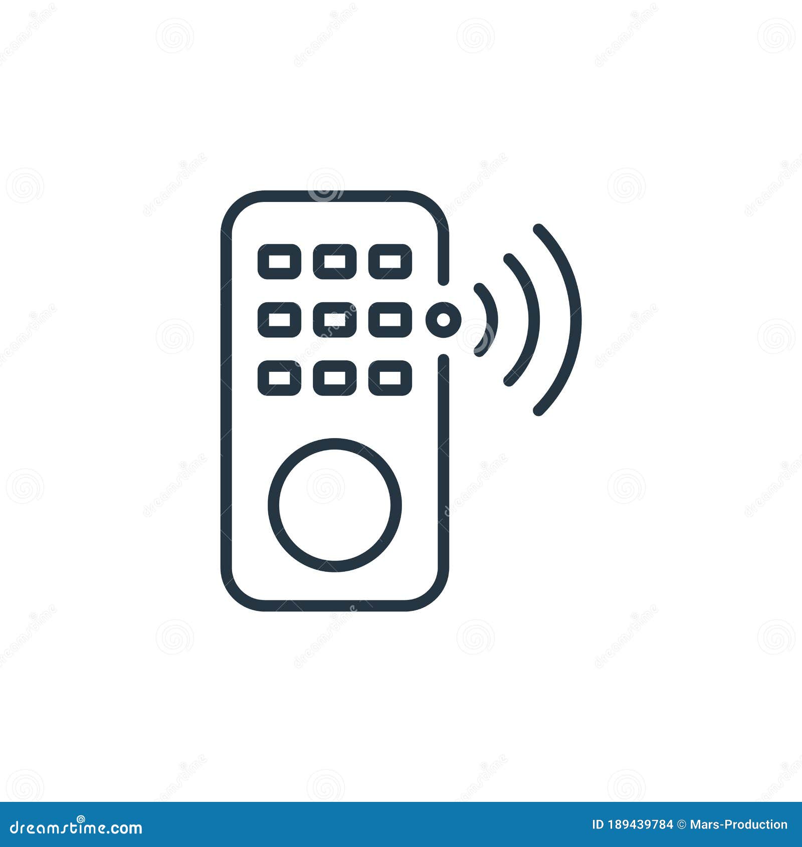 Remote Control Vector Icon Isolated on White Background. Outline, Thin ...