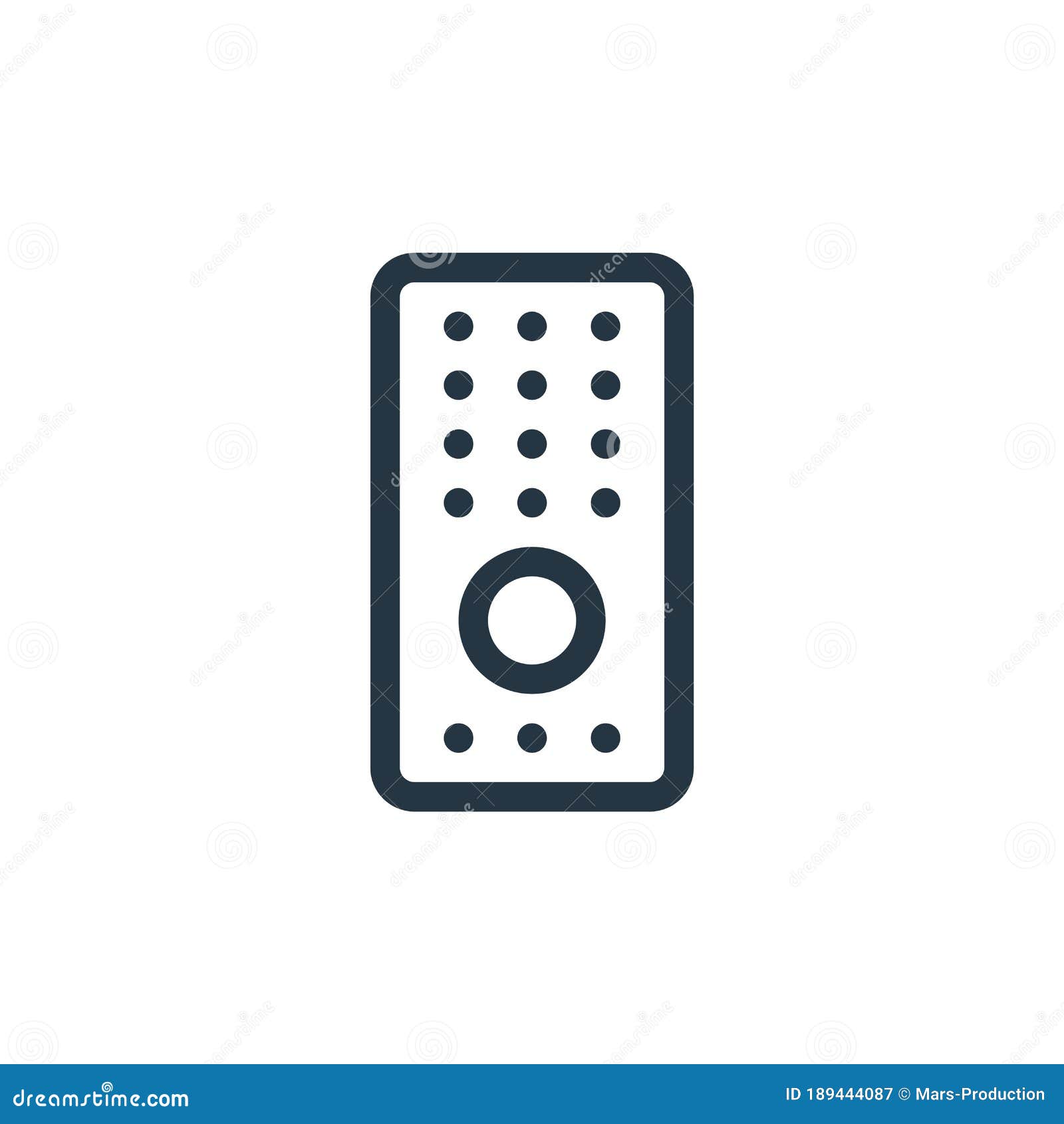 Remote Control Vector Icon Isolated on White Background. Outline, Thin ...