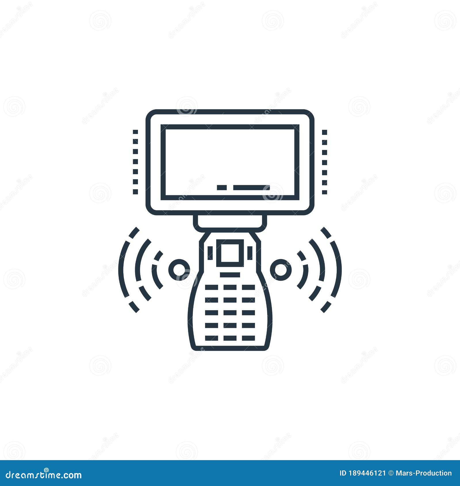 Remote Control Vector Icon Isolated on White Background. Outline, Thin ...