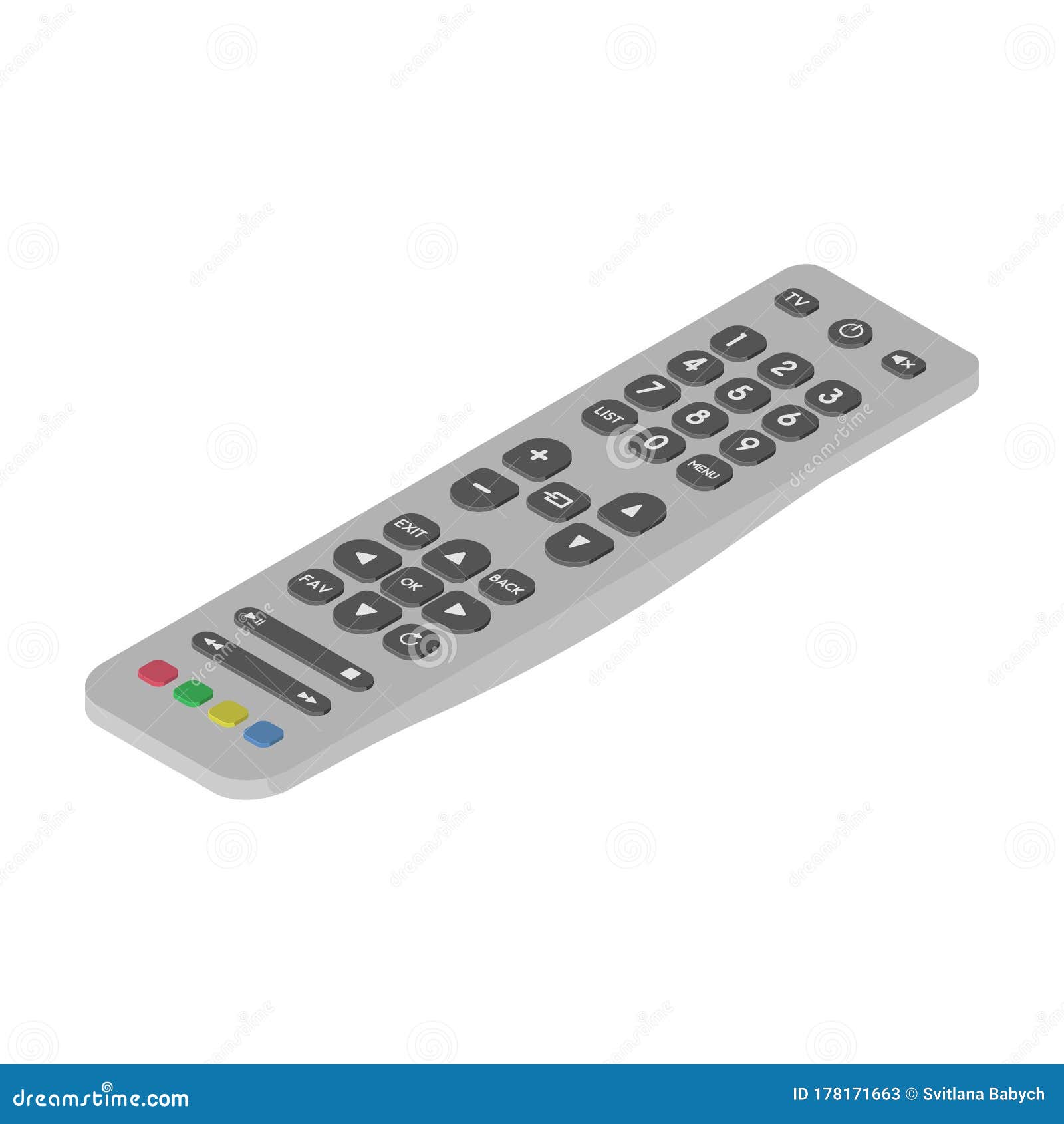 Remote Control Vector Icon. Isometric Vector Icon Isolated on White ...