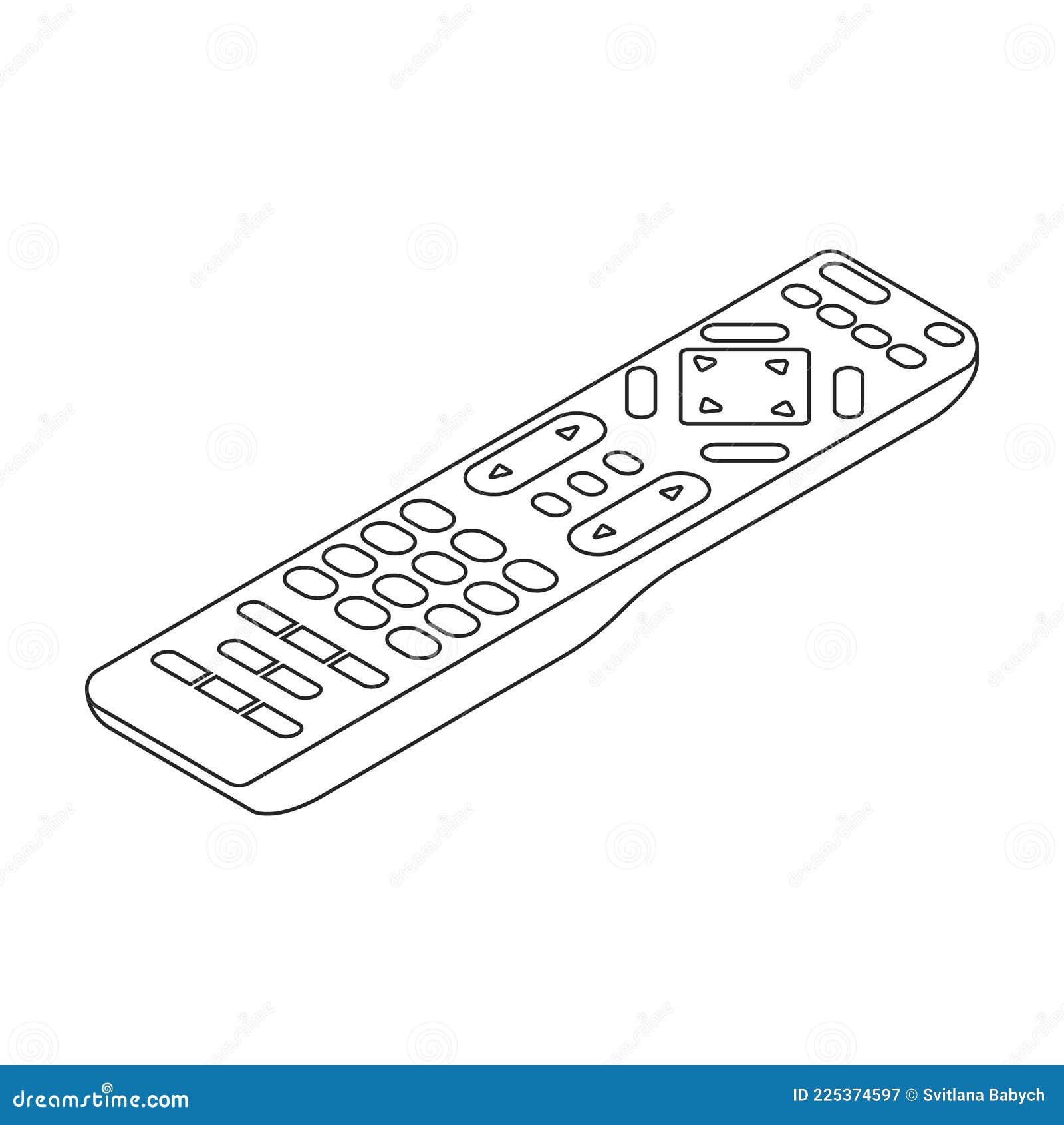 Remote Control Vector Icon. Outline Vector Icon Isolated on White ...