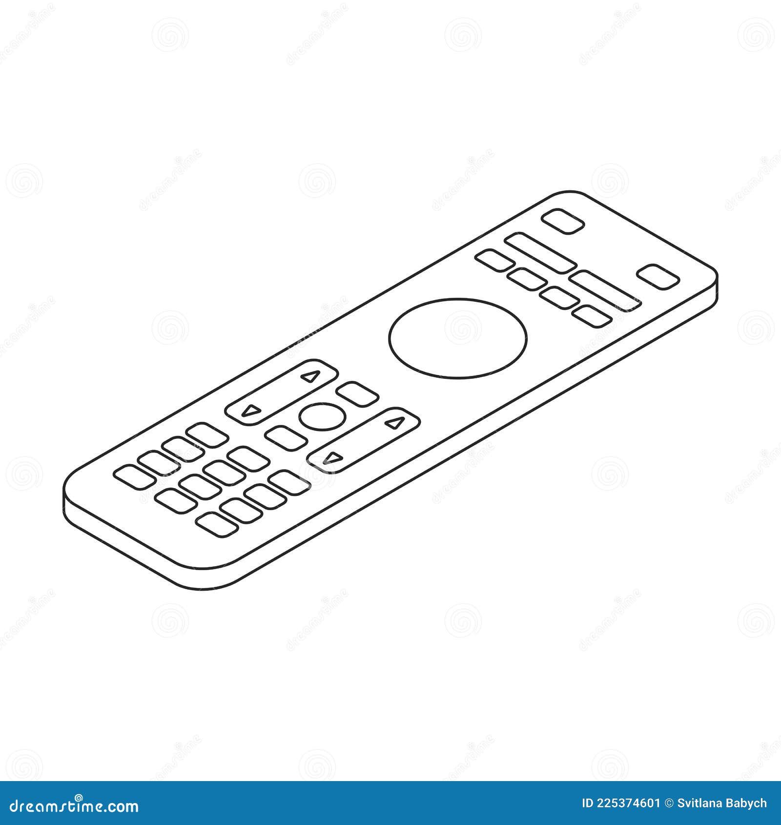 Remote Control Vector Icon. Outline Vector Icon Isolated on White ...