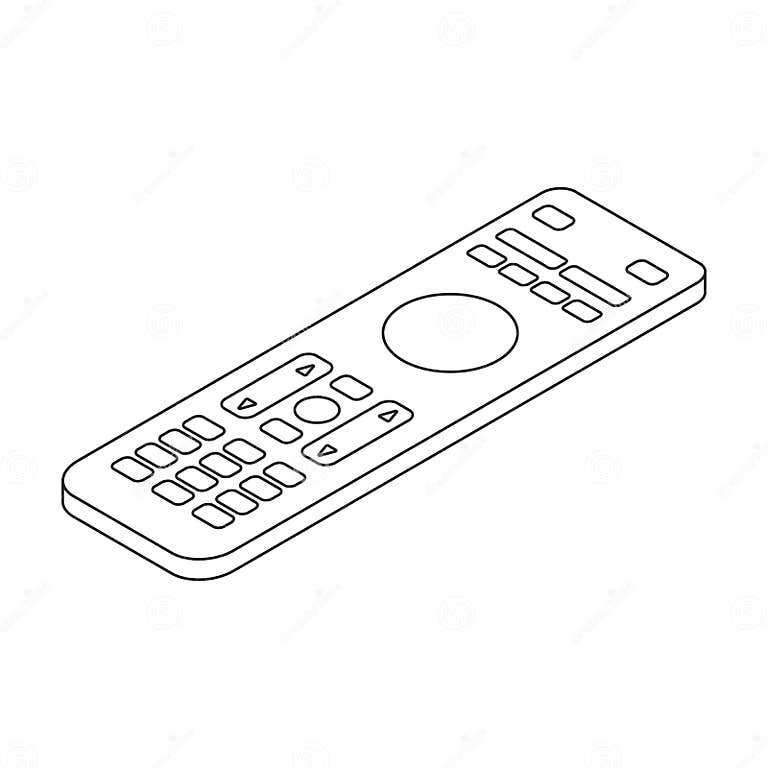 Remote Control Vector Icon. Outline Vector Icon Isolated on White ...