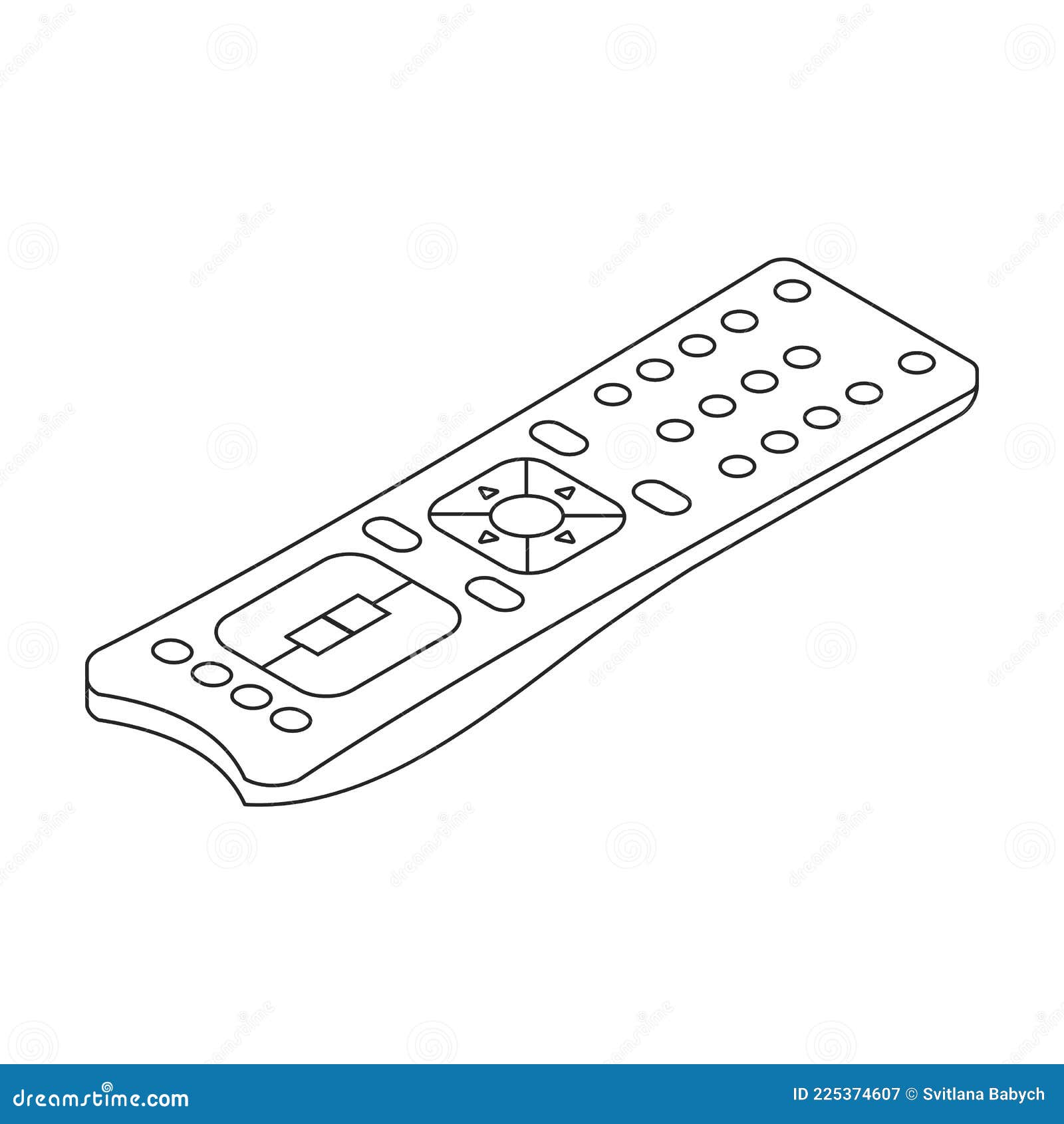 Remote Control Vector Icon. Outline Vector Icon Isolated on White ...