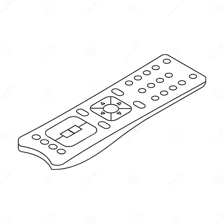 Remote Control Vector Icon. Outline Vector Icon Isolated on White ...