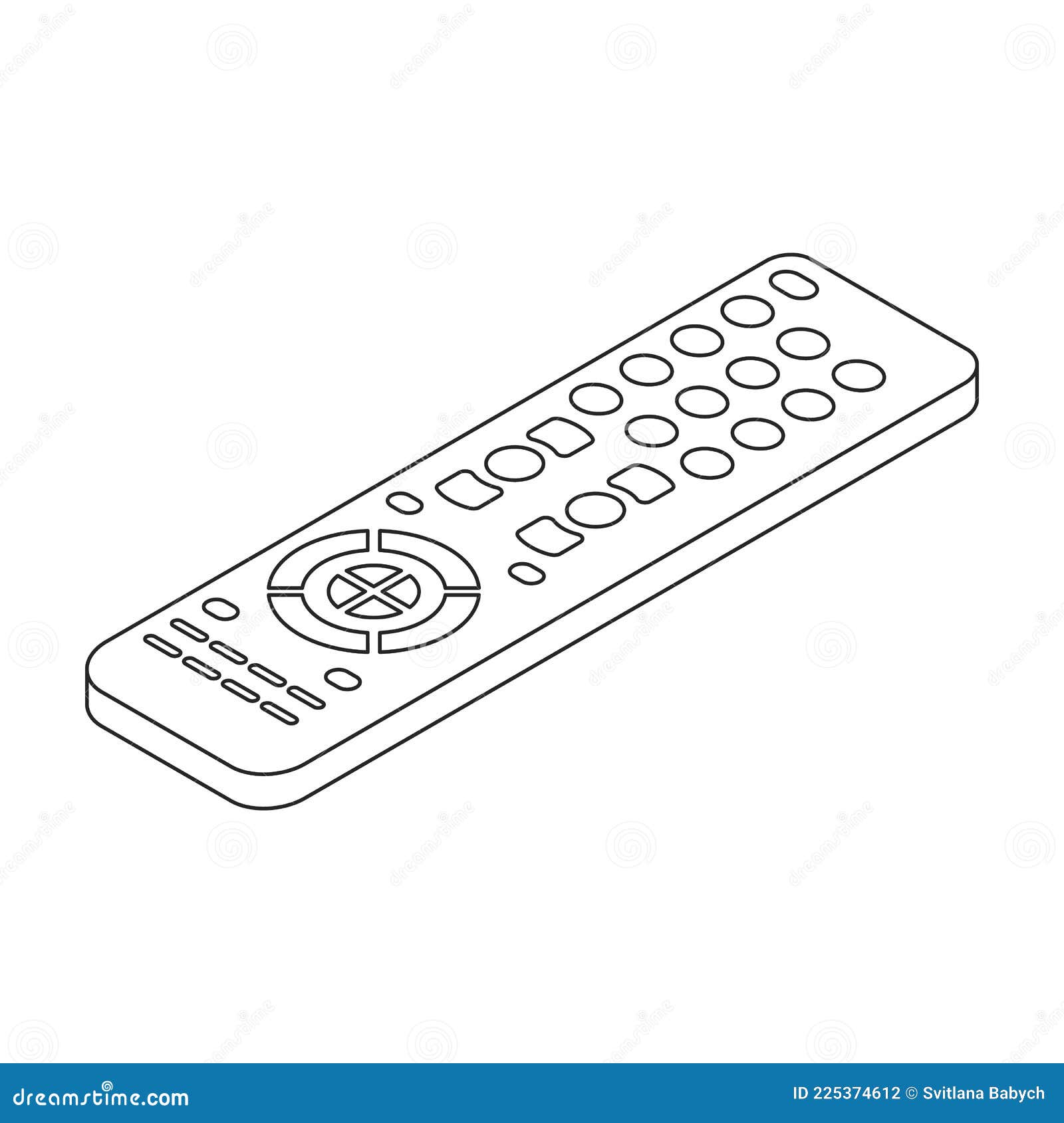 Remote Control Vector Icon. Outline Vector Icon Isolated on White ...