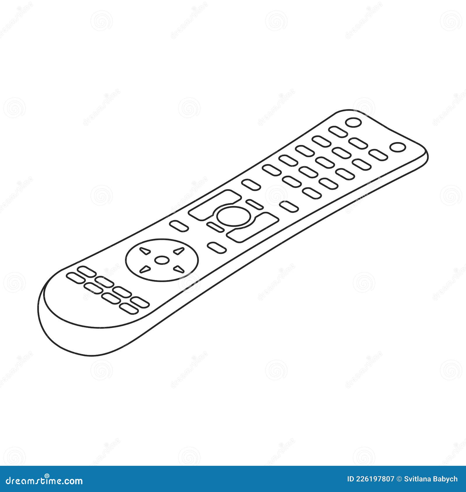 Remote Control Vector Icon. Outline Vector Icon Isolated on White ...