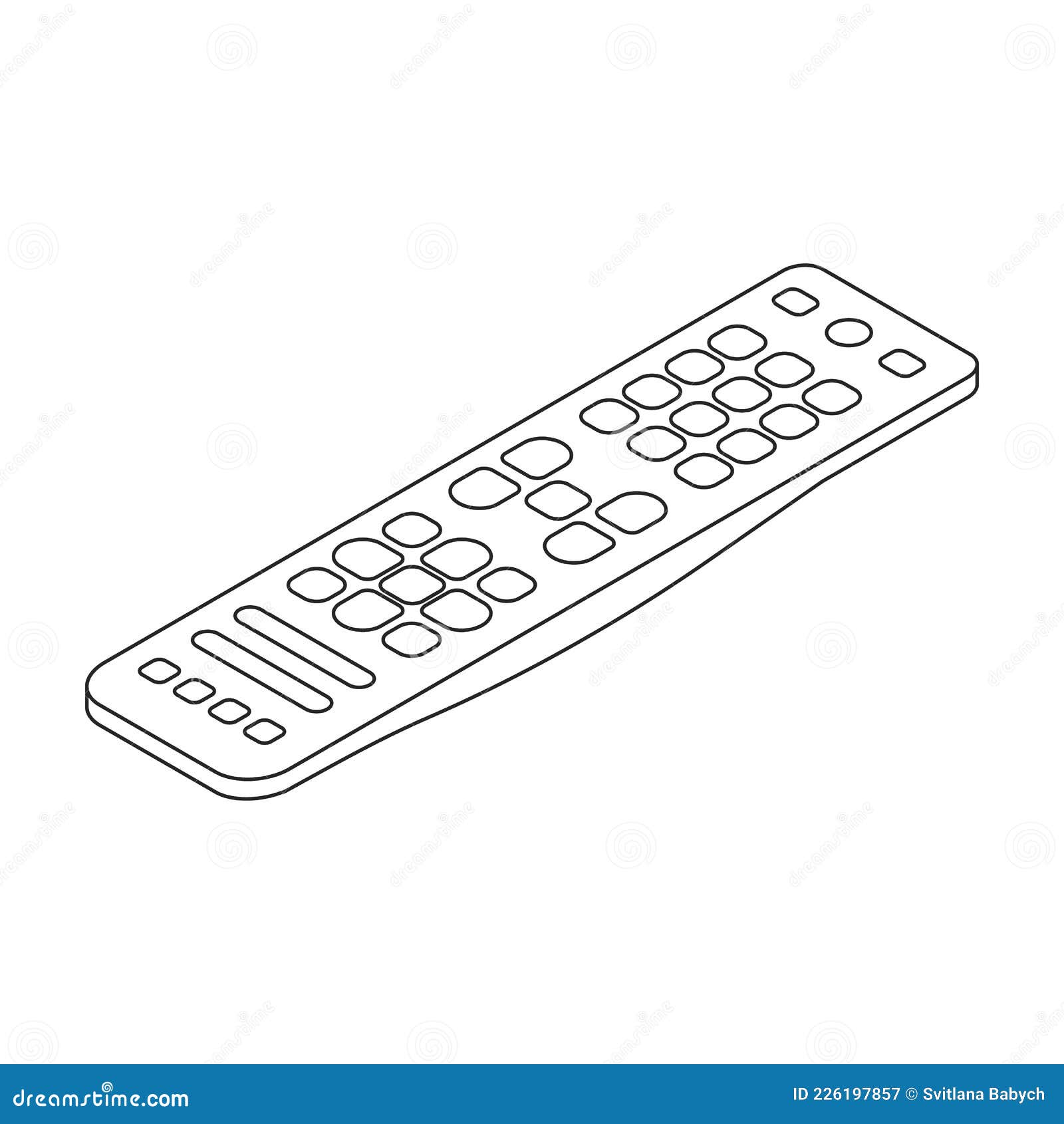Remote Control Vector Icon. Outline Vector Icon Isolated on White ...