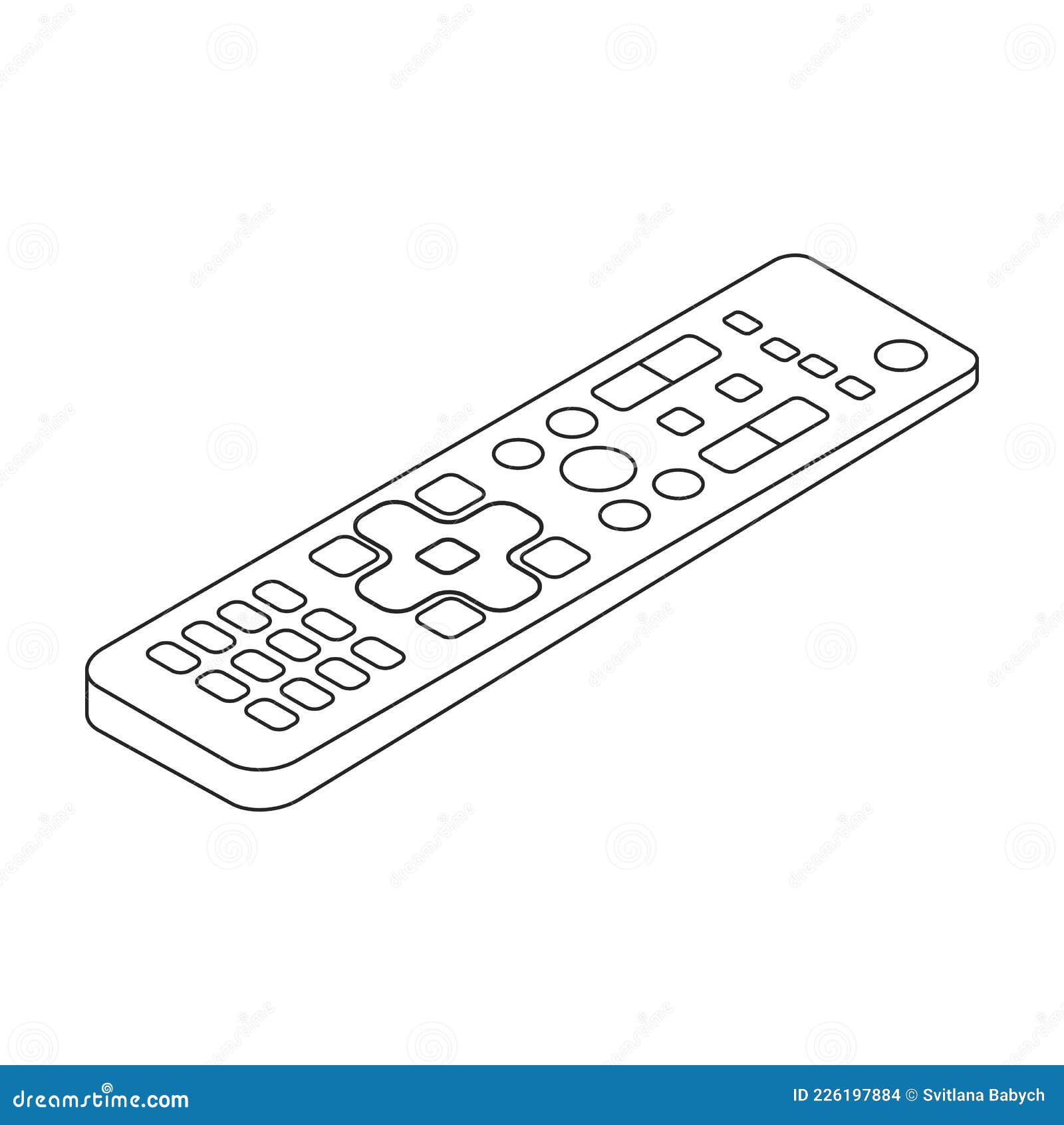 Remote Control Vector Icon. Outline Vector Icon Isolated on White ...