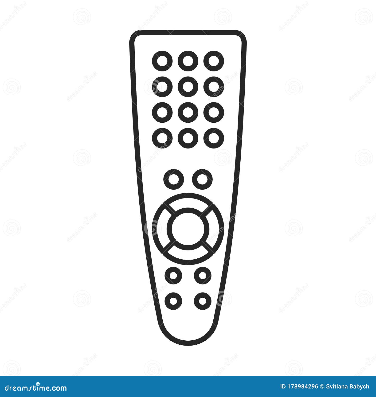 Remote Control Vector Icon.Outline Vector Icon Isolated on White ...