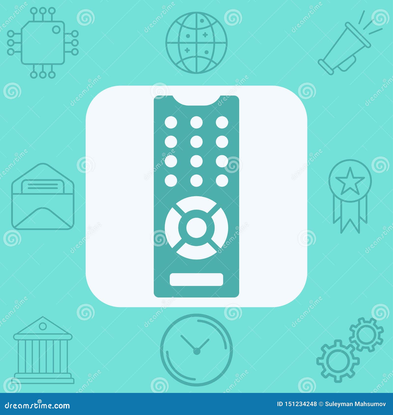 Remote Control Vector Icon Sign Symbol Stock Vector - Illustration of ...