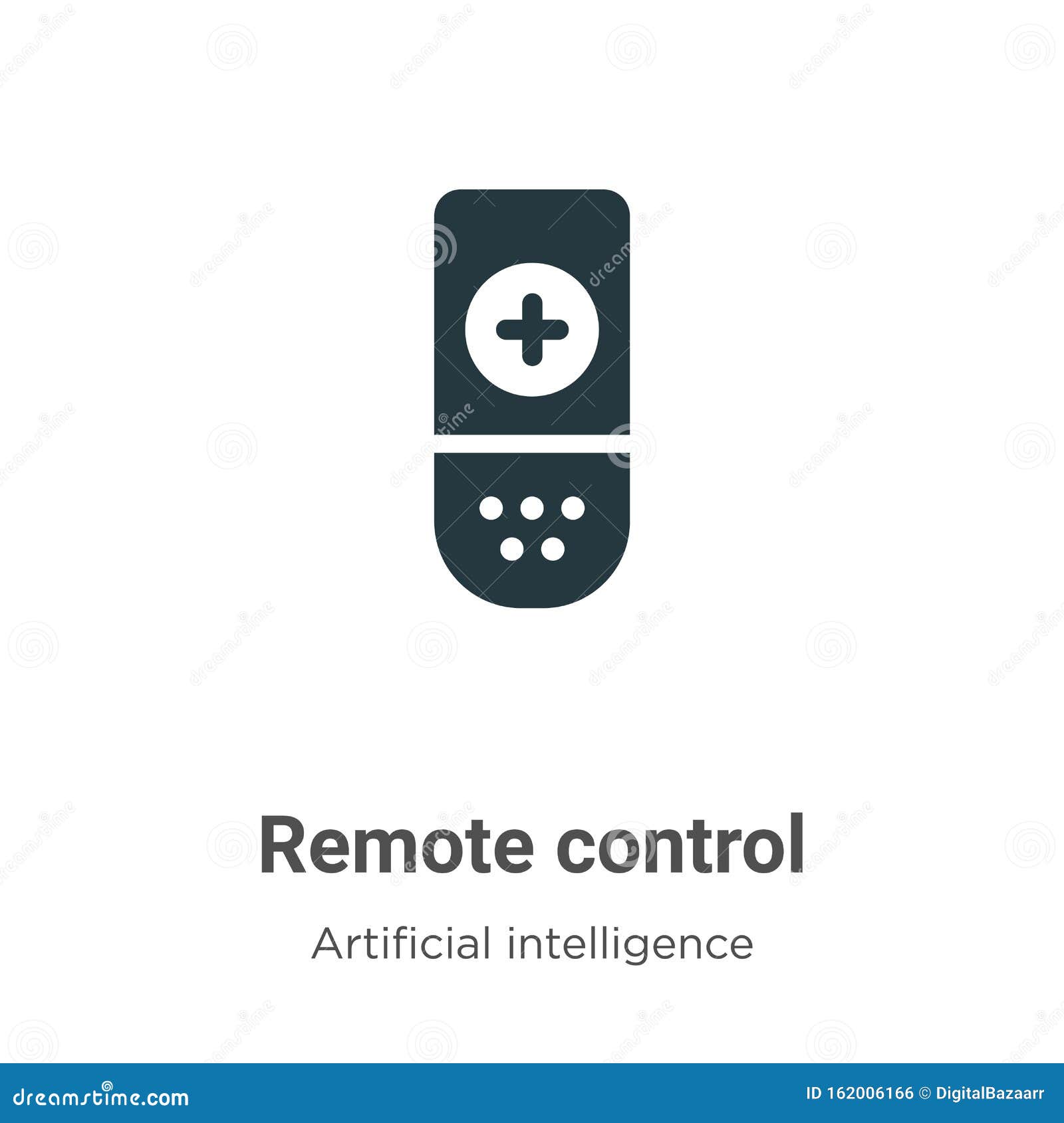 Remote Control Vector Icon on White Background. Flat Vector Remote ...