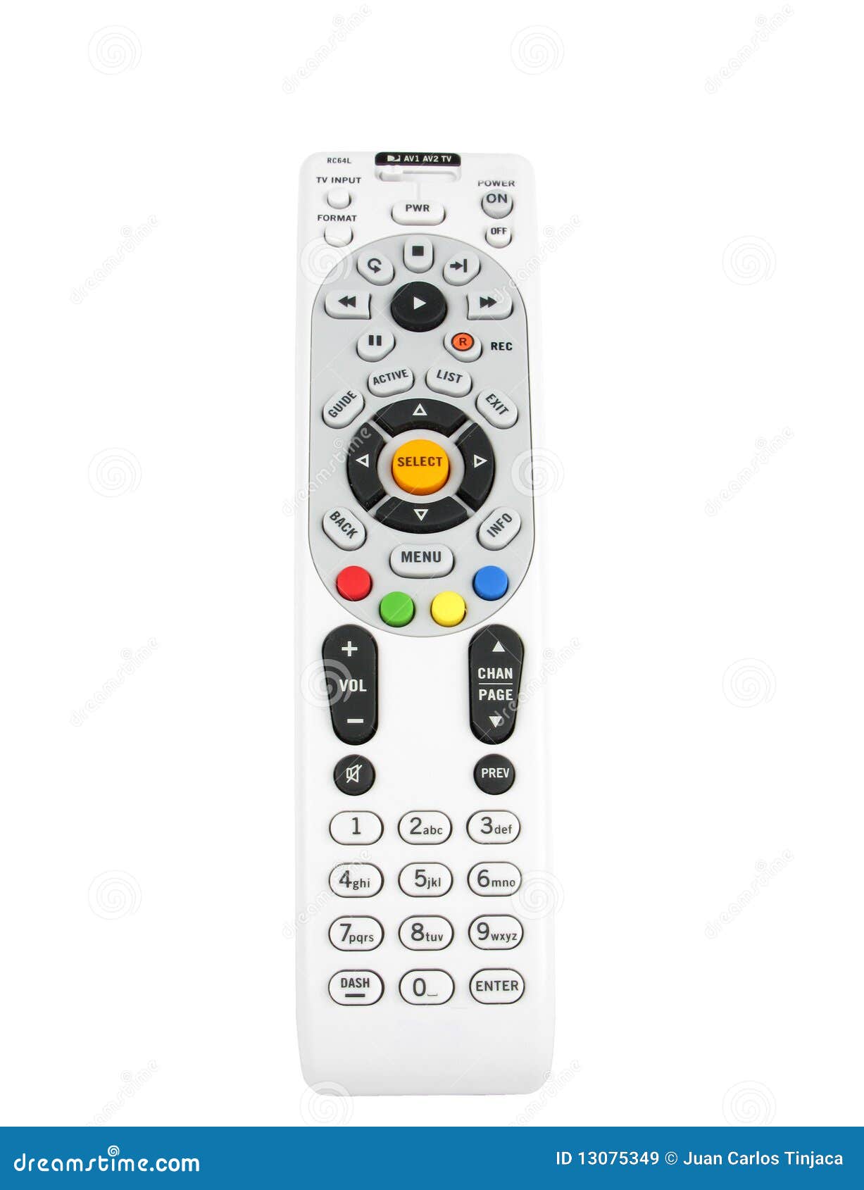 Remote control on white stock image. Image of disc, commander - 13075349