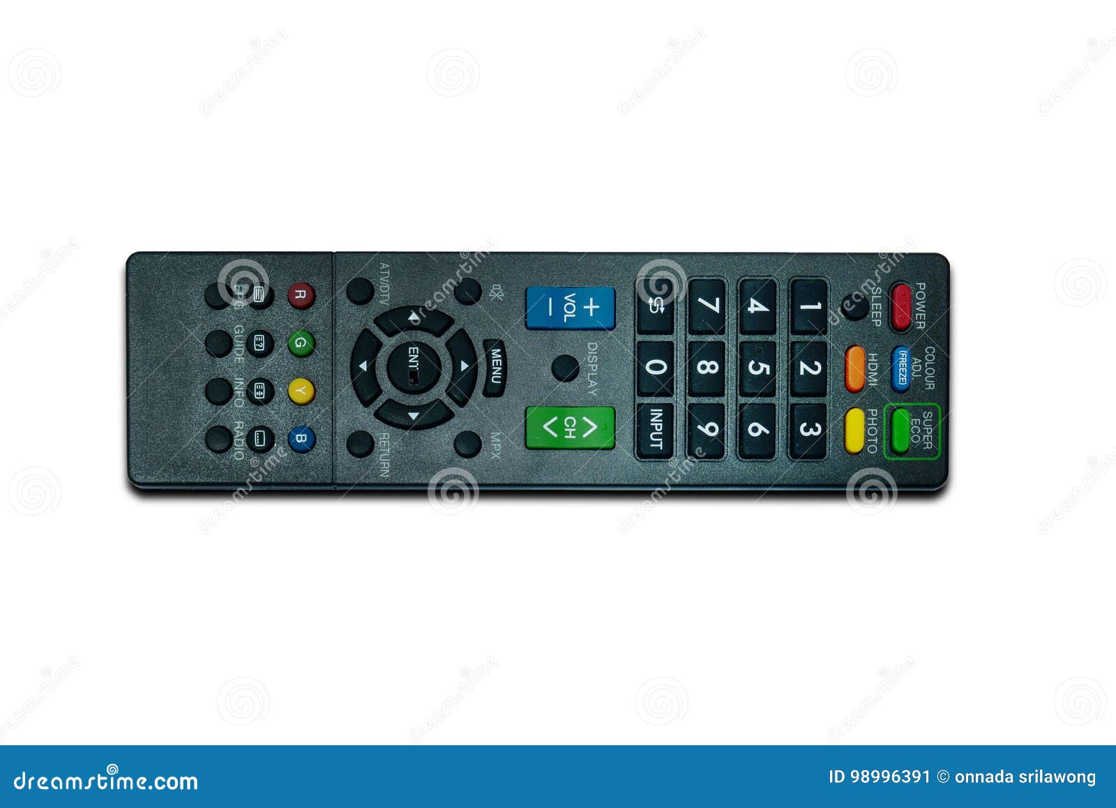 Remote Control on White Background Stock Image - Image of multimedia ...