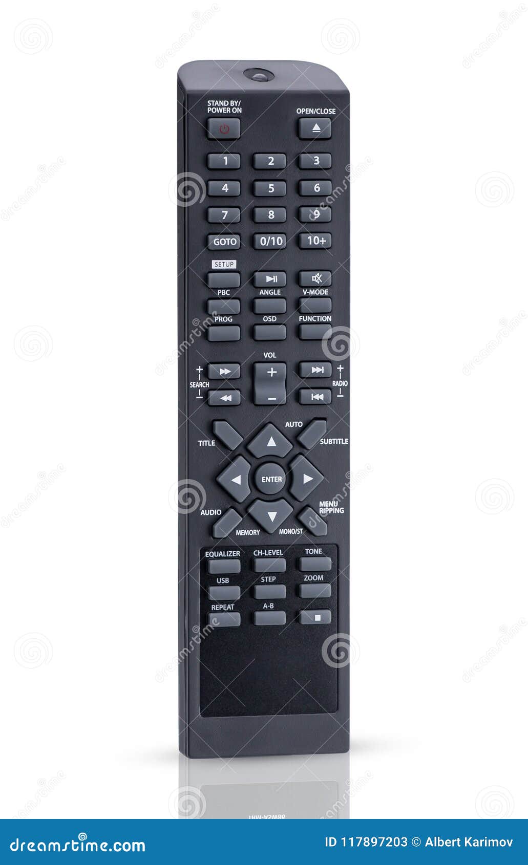 Remote Control on White Background Stock Image - Image of digital ...