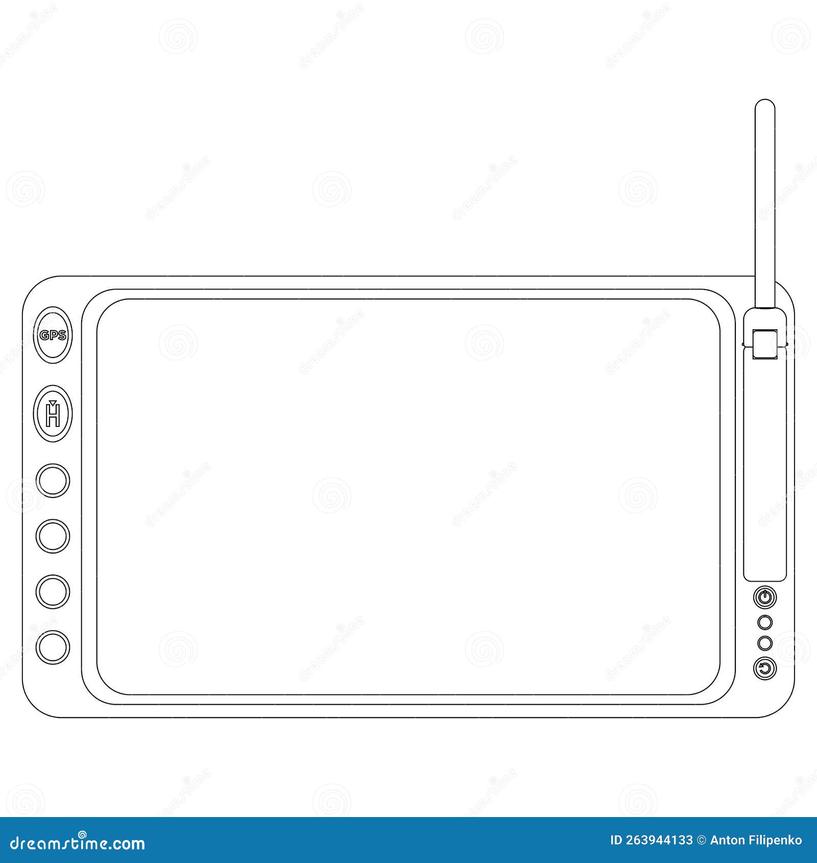 Remote Controller Coloring Book for Black Copter. Modern Autonomous ...