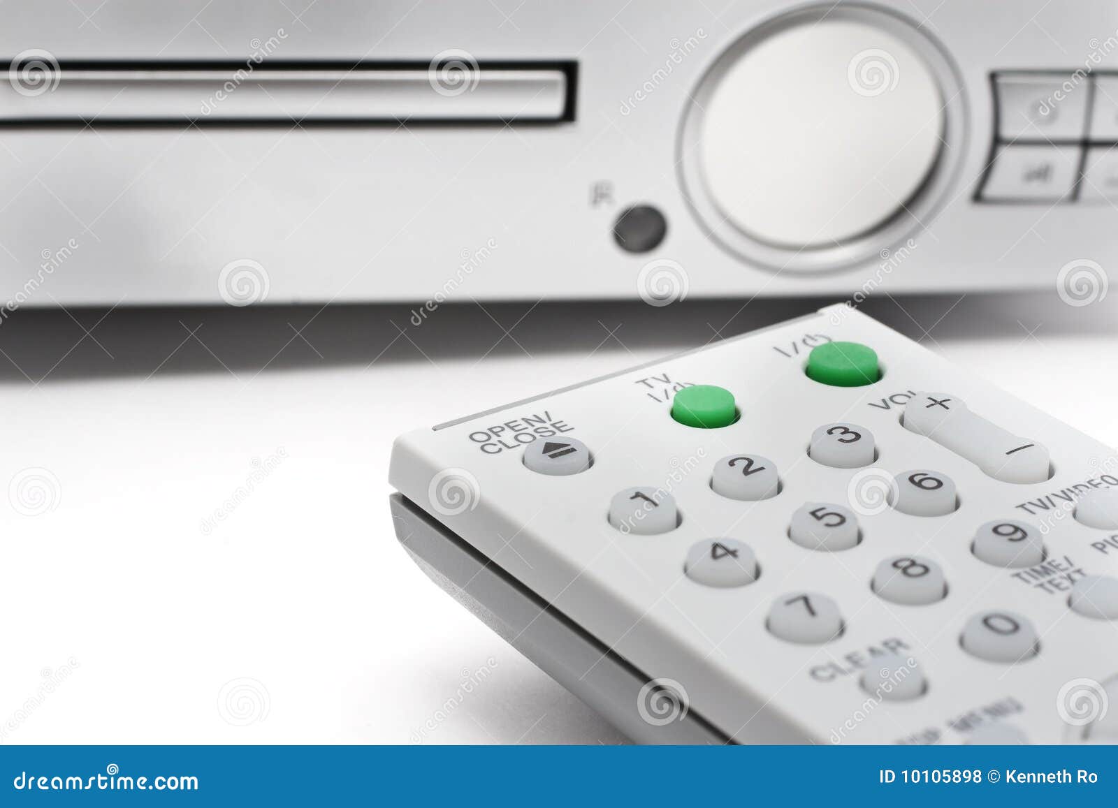 Remote Controller with DVD Player Stock Photo - Image of close, focus ...