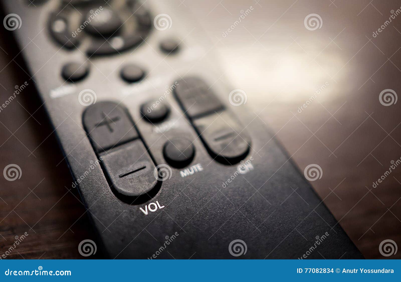 Remote Controller Focus on Volume Control Buttons Stock Photo - Image ...