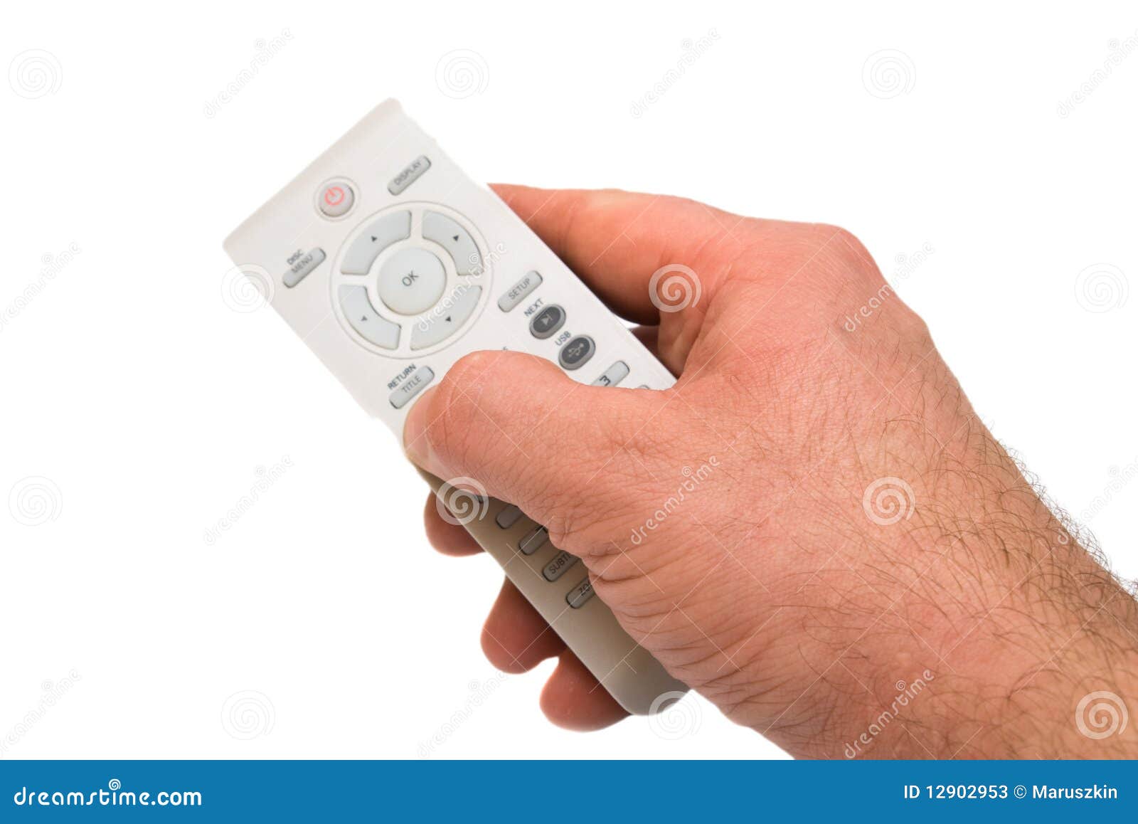 Remote Controller in a Hand Stock Image - Image of human, choice: 12902953