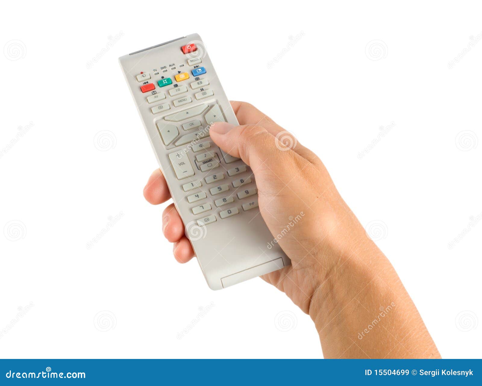 Remote Controller in a Hand Stock Image - Image of studio, changing ...